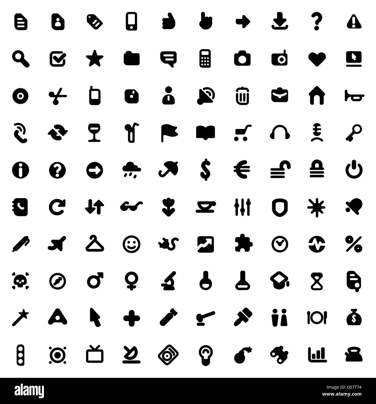 Set icons education online Black and White Stock Photos & Images - Alamy