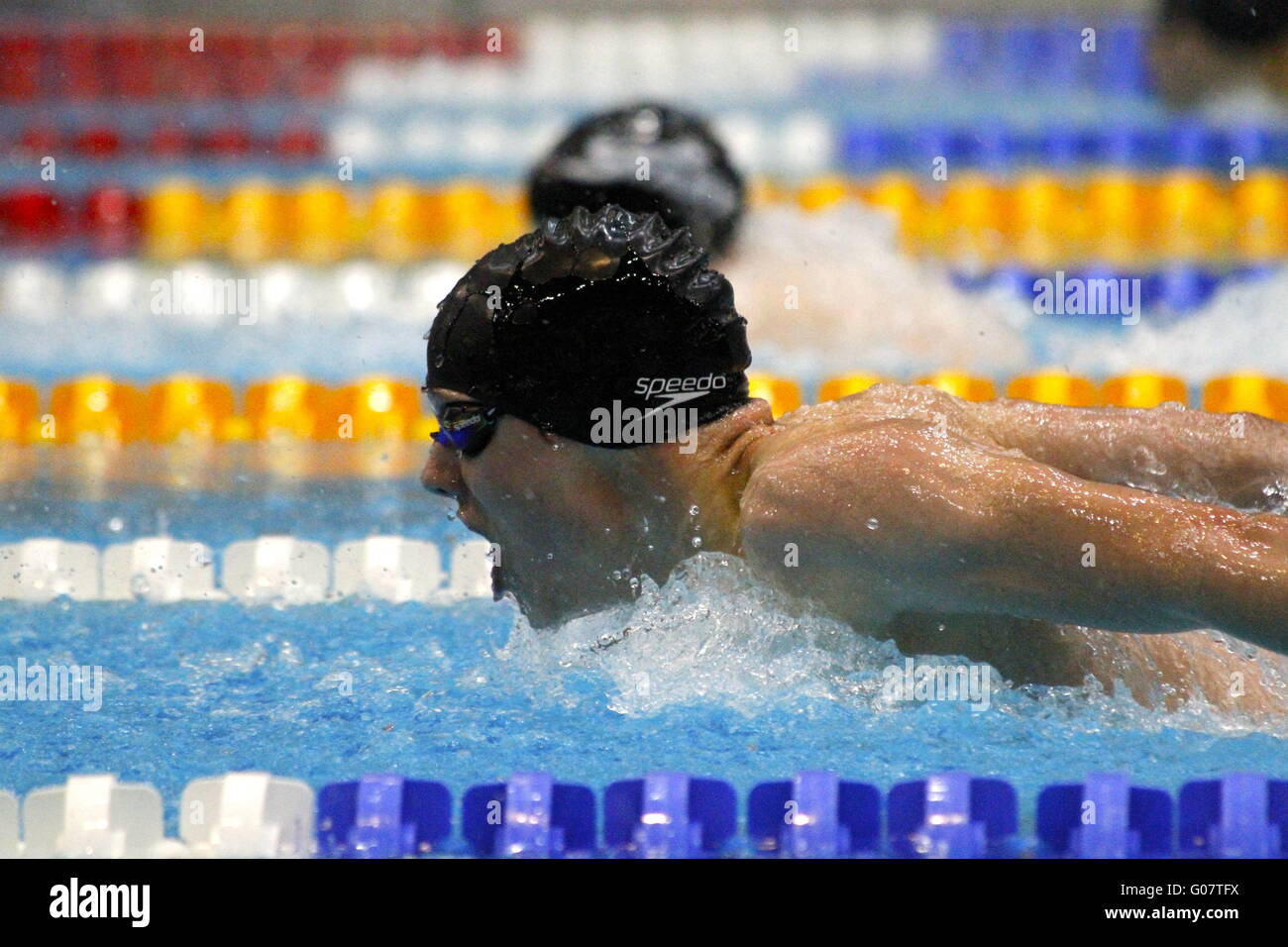breathing while butterfly swimming Stock Photo - Alamy