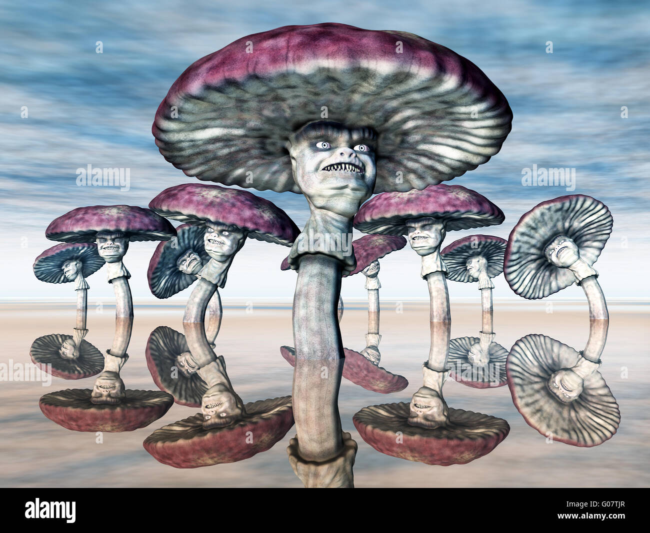Alien Planet with Alien Plants Stock Photo - Alamy