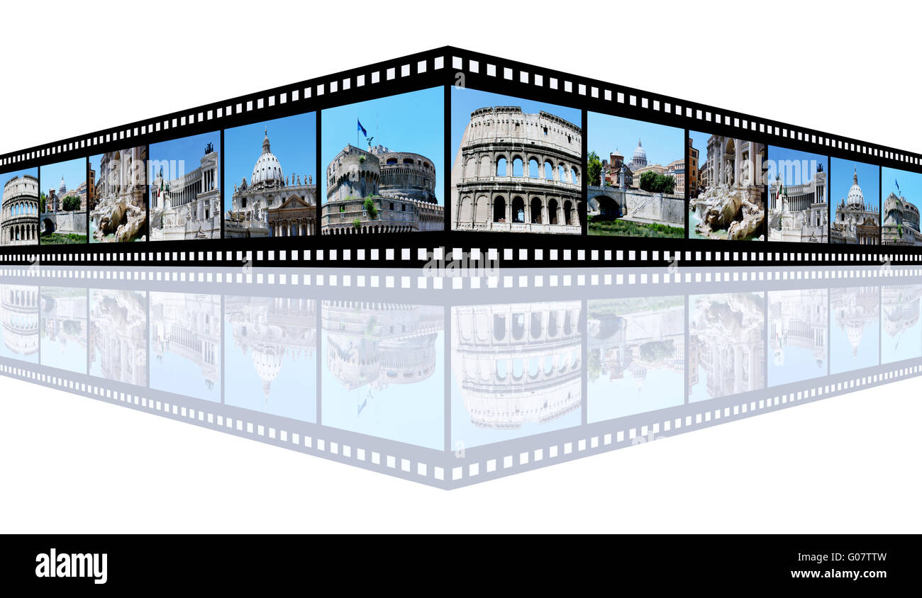 Collage landmarks rome italy hi-res stock photography and images - Alamy