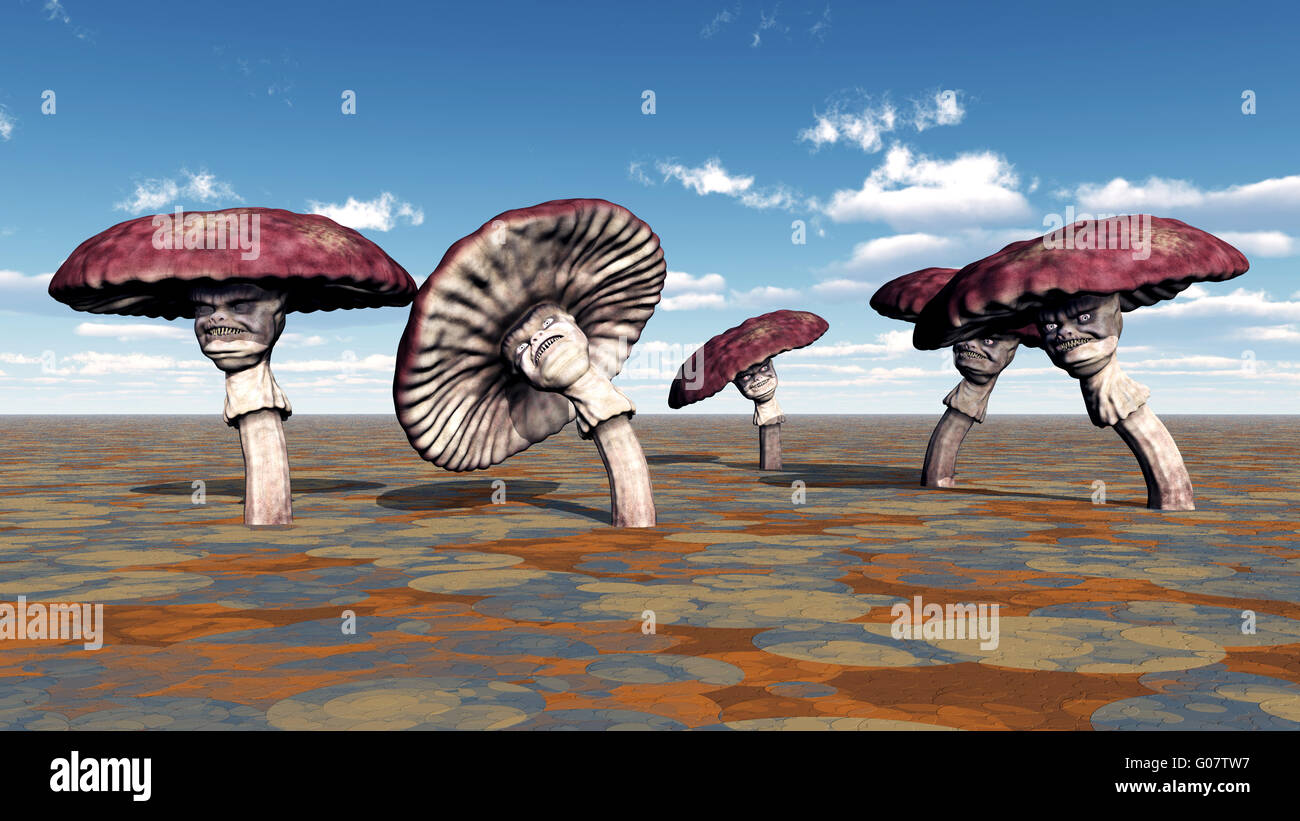 Alien Planet with Alien Plants Stock Photo - Alamy