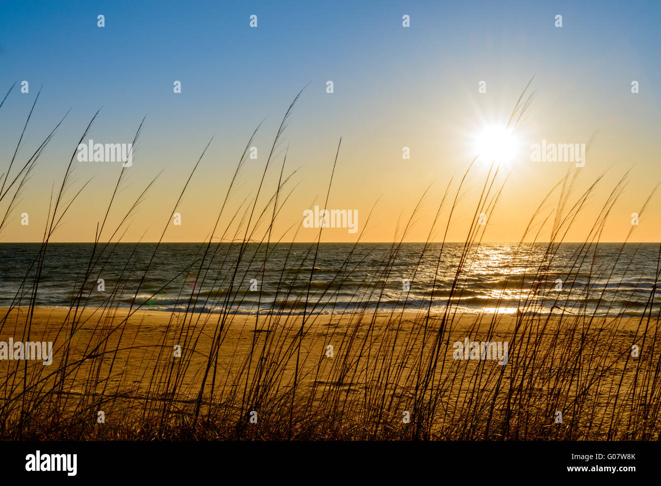 An image of a beautiful sunrise captured in Virginia Beach Stock Photo ...