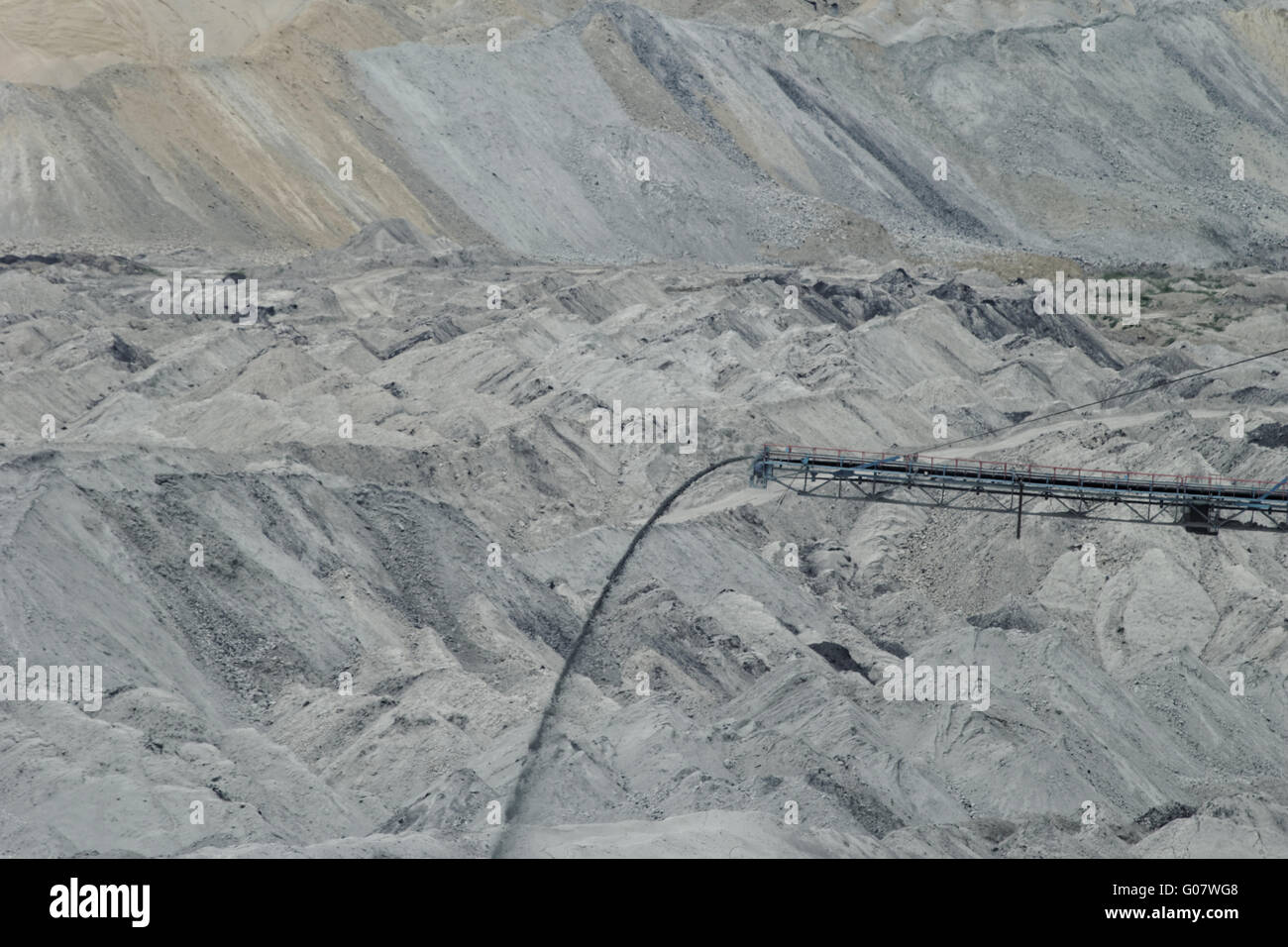 Coal mining in an open pit with huge industrial machine Stock Photo - Alamy