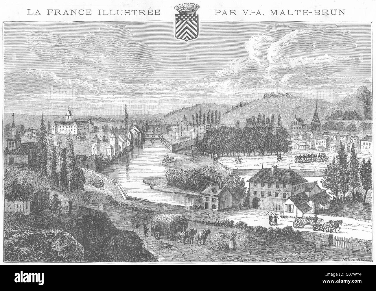 VOSGES: Epinal, antique print 1884 Stock Photo - Alamy