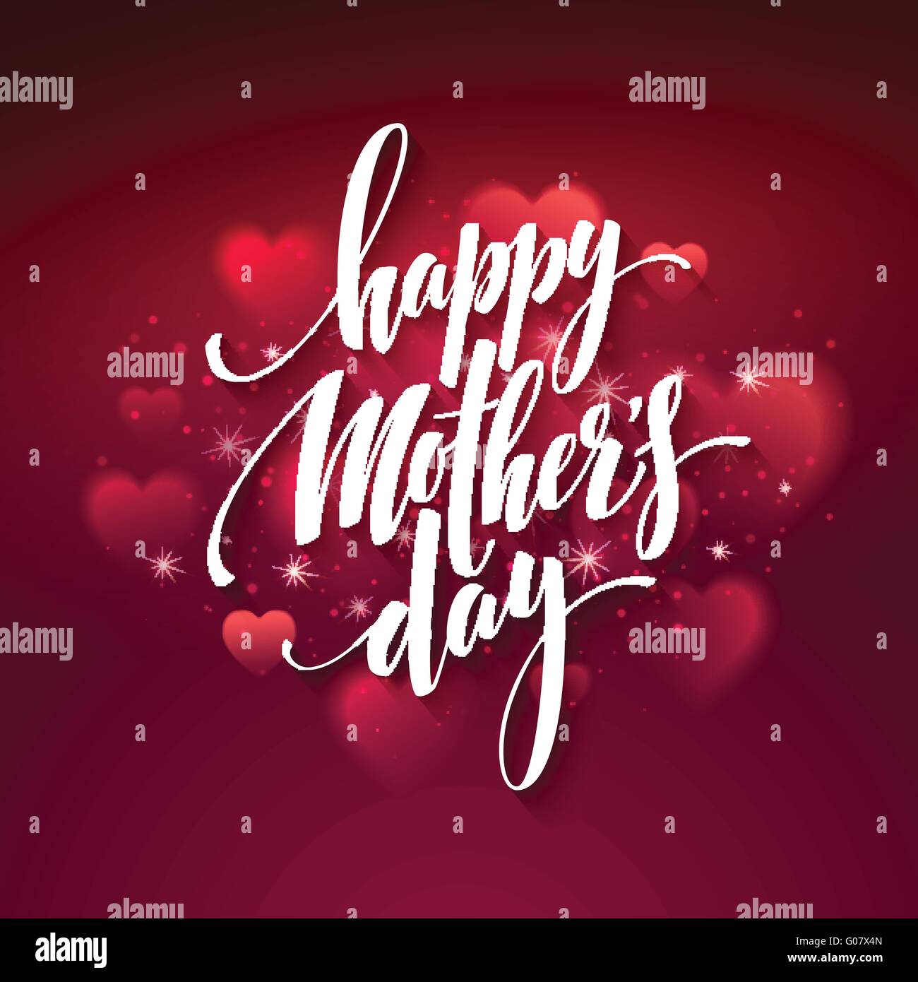 Happy Mothers Day lettering. Handmade calligraphy vector illustration ...