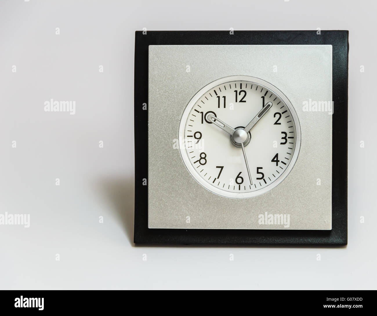 Alarm Clock, Square Shape with Rounded dial Stock Photo - Alamy