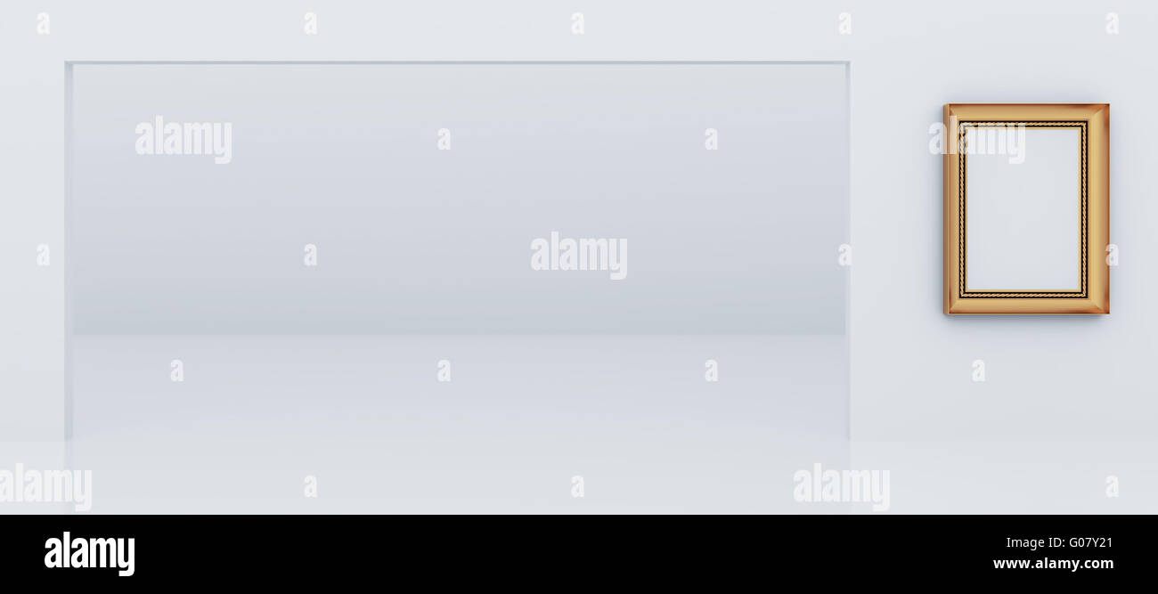 empty light room with the opening and the frame on Stock Photo - Alamy