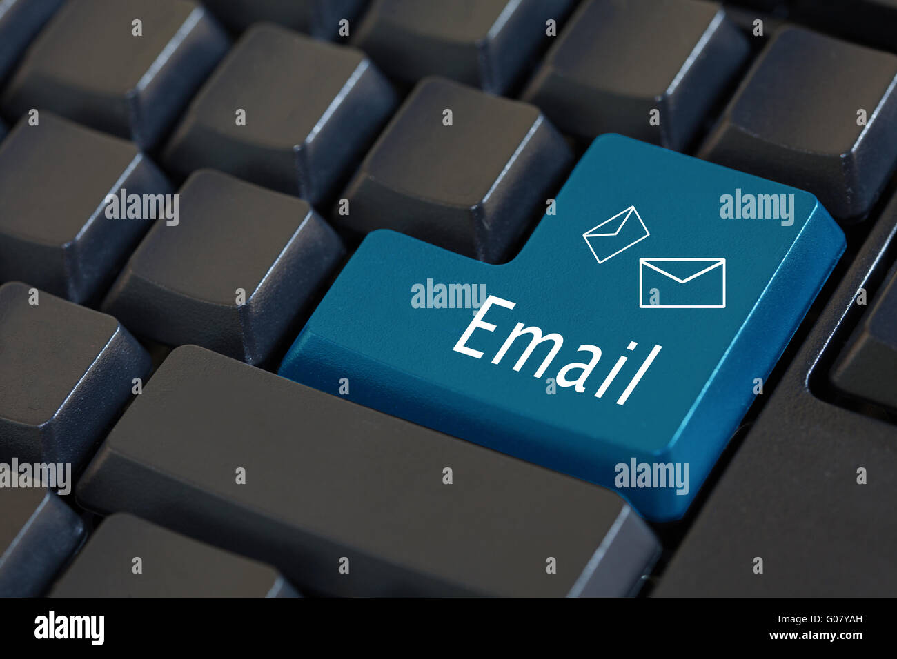 Word 'Email' and its icon on enter keyboard Stock Photo - Alamy
