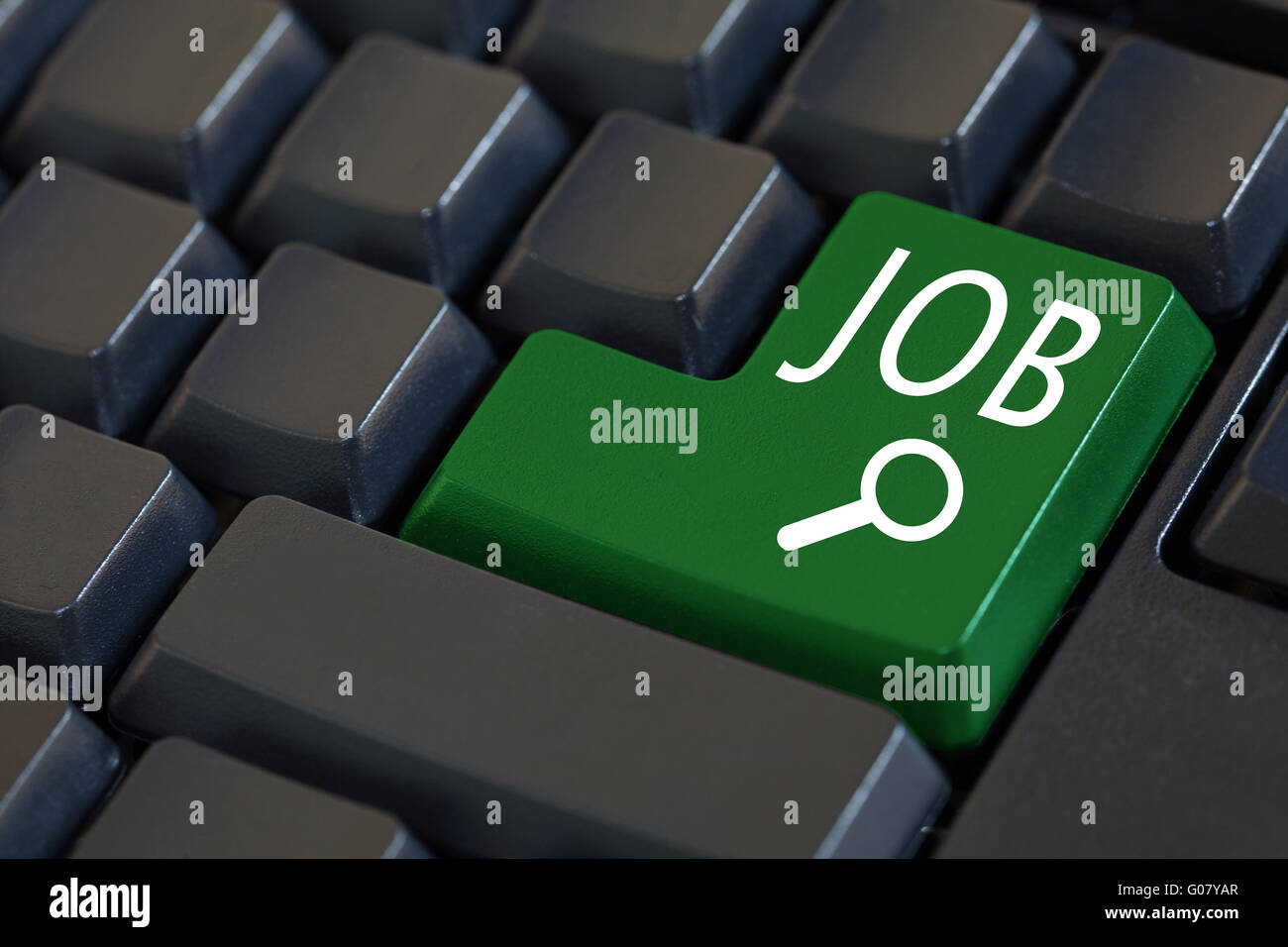 'JOB' and its icon on enter keyboard Stock Photo - Alamy