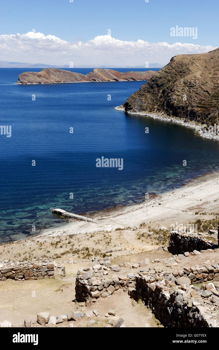 A jetty on Isla del Sol in Lake Titicaca, Bolivia Stock Photo - Alamy