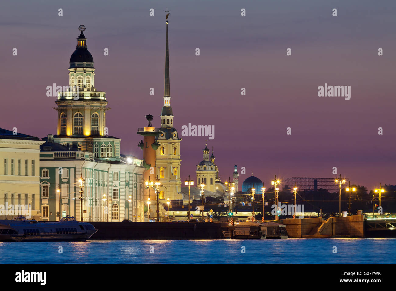 The iconic view of St. Petersburg White Nights Stock Photo - Alamy