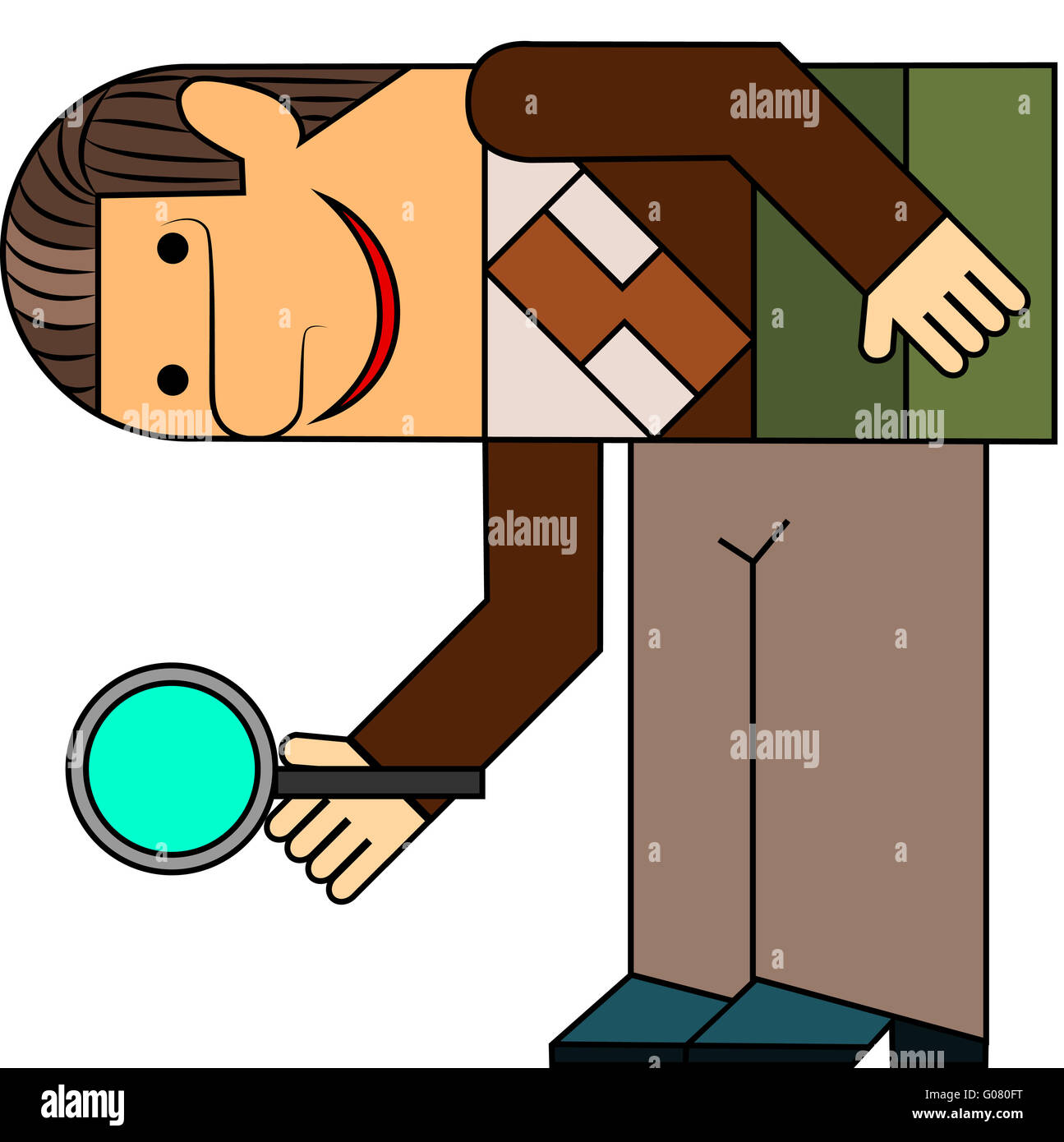 the person with a magnifying glass Stock Photo - Alamy
