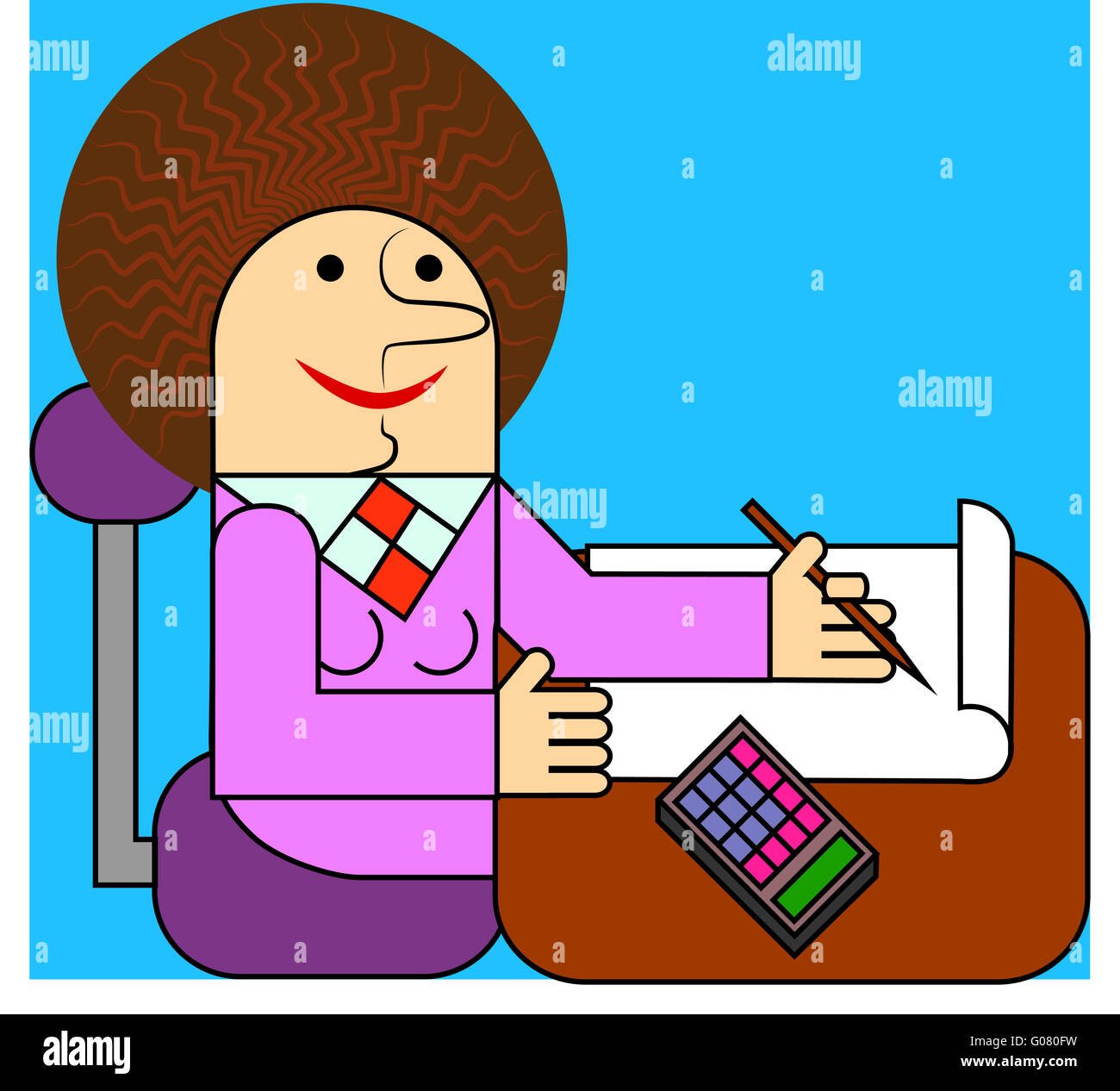 woman and calculator Stock Photo - Alamy