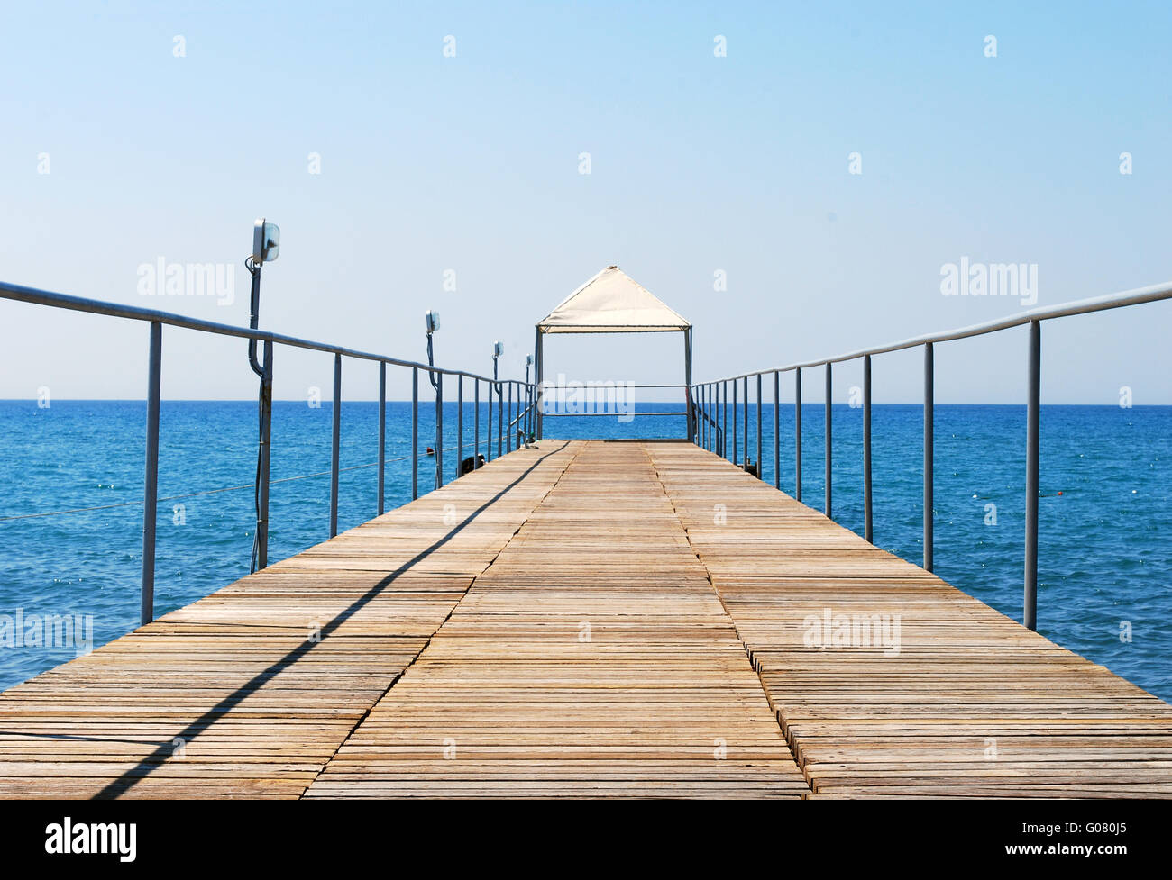 Pontoon Bridge to the Sea Stock Photo - Alamy
