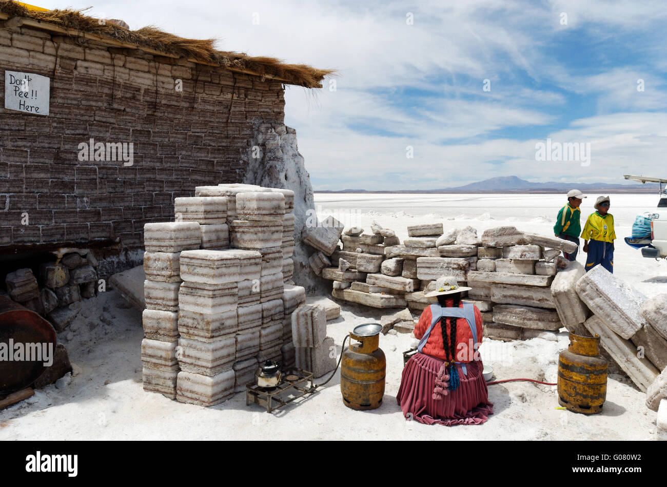 Salt hotel in the Salar de Uyuni in Bolivia Stock Photo - Alamy