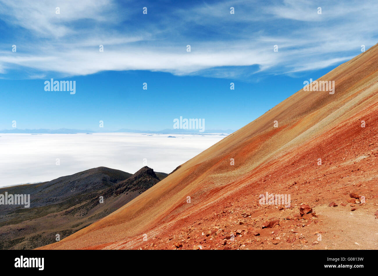 Amazing geology on the summit of tunupa volcano in the Salar de Uyuni ...