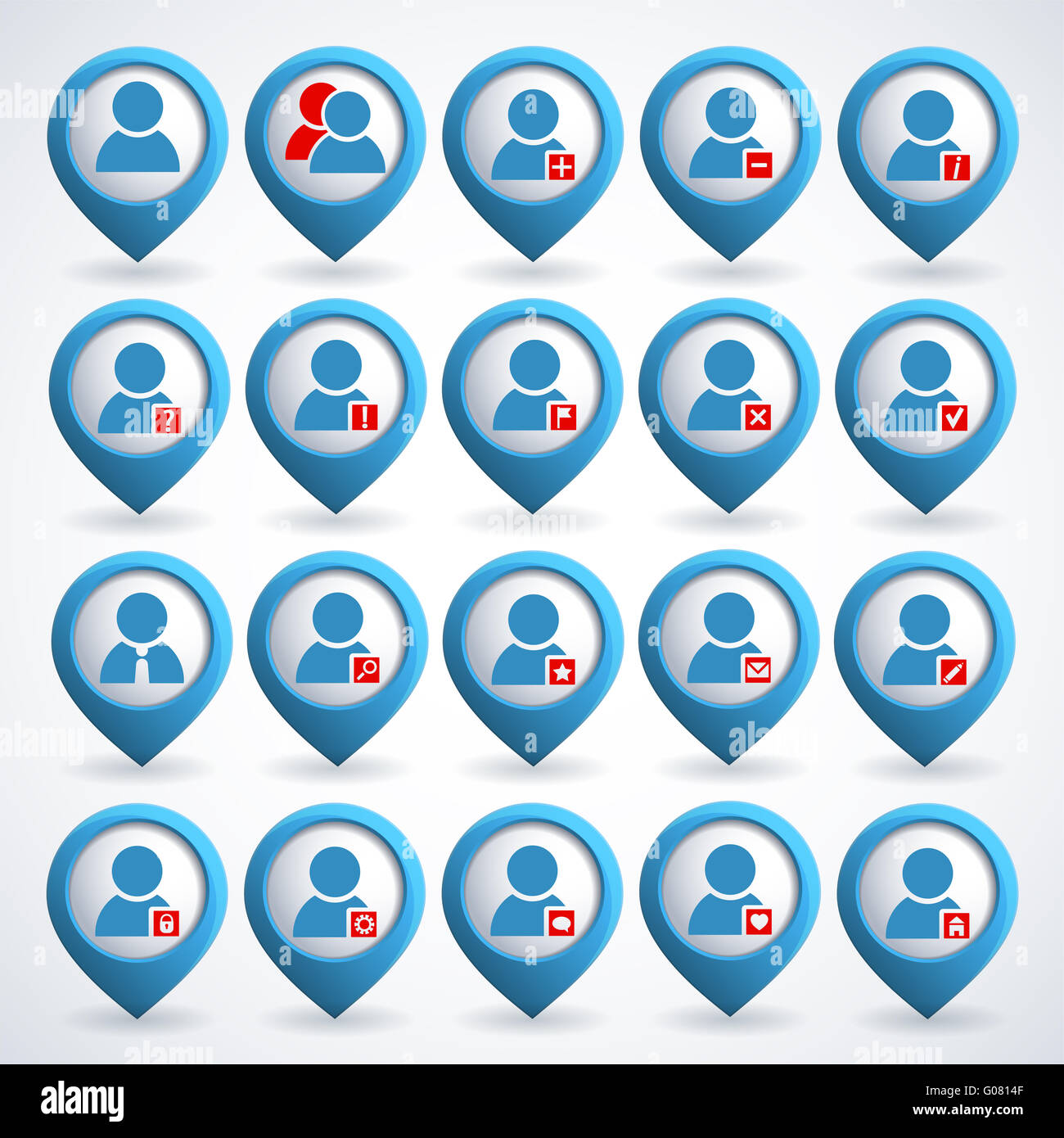 User icons set Stock Photo - Alamy