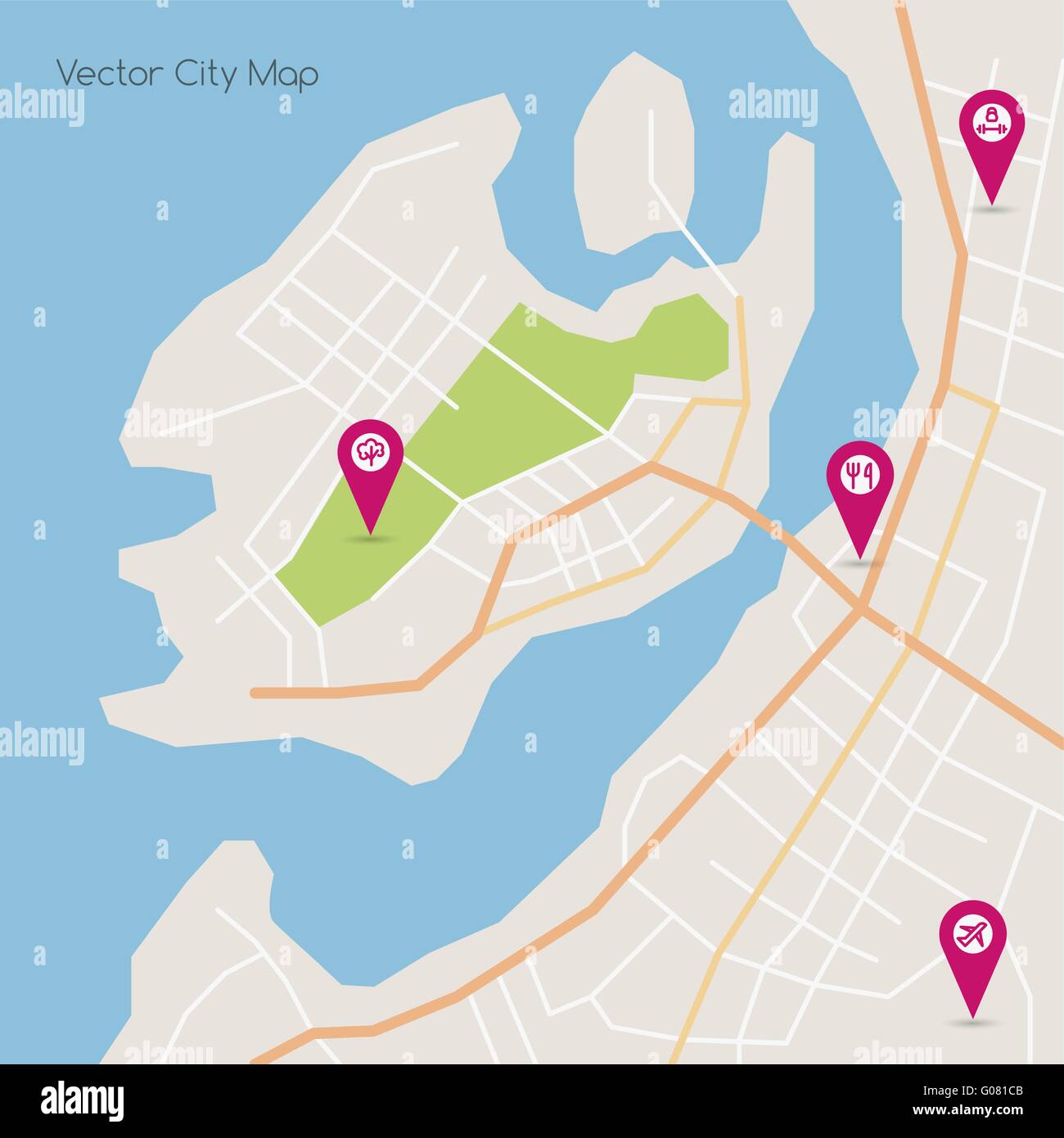 Vector island abstract map Stock Vector Image & Art - Alamy