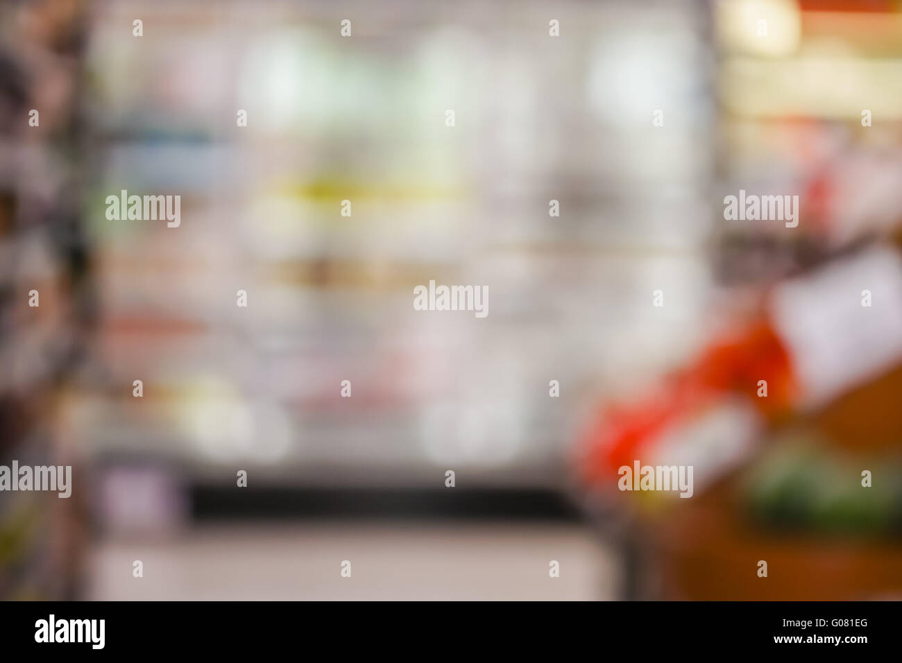 Abstract Defocus of Super Market Department Store Background. Shopping ...