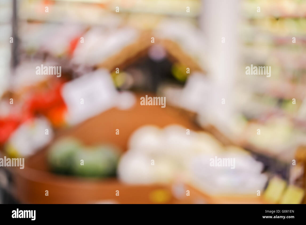 Abstract Defocus of Super Market Department Store Background. Shopping ...
