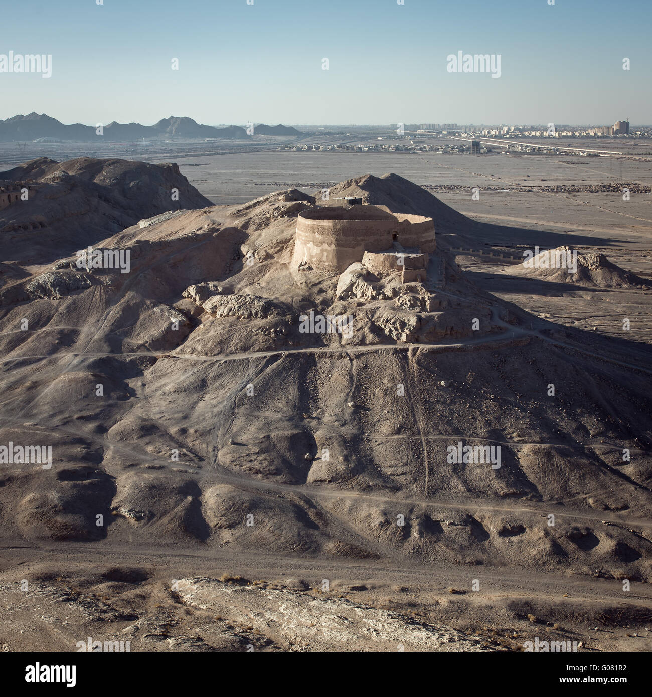 View to the Zoroastrian Tower of Silence in Yazd, Iran Stock Photo - Alamy