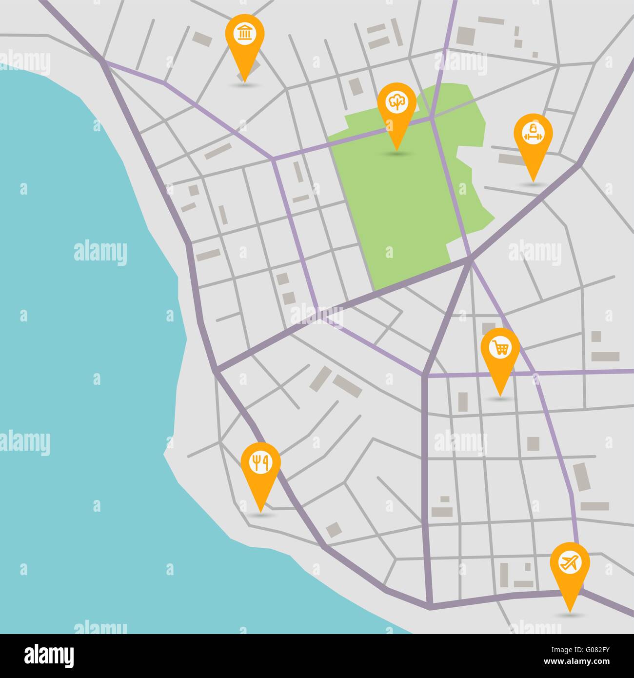 Vector city map Stock Vector Image & Art - Alamy