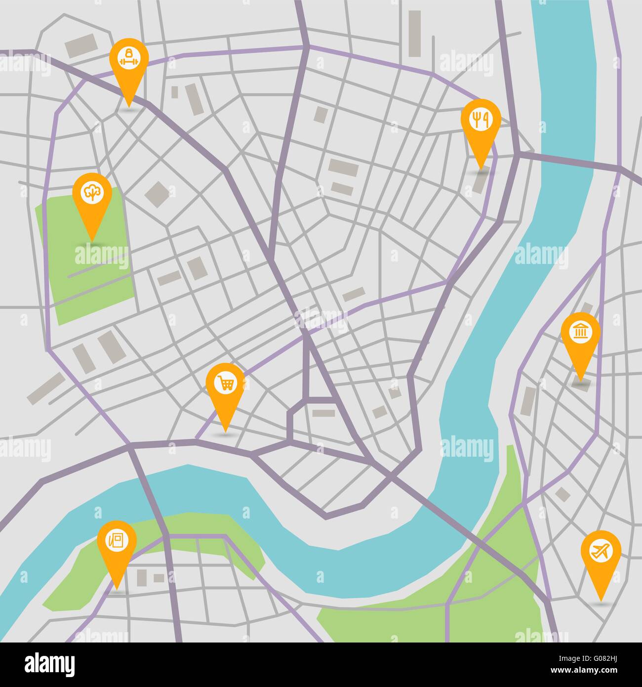 Vector city map Stock Vector Image & Art - Alamy