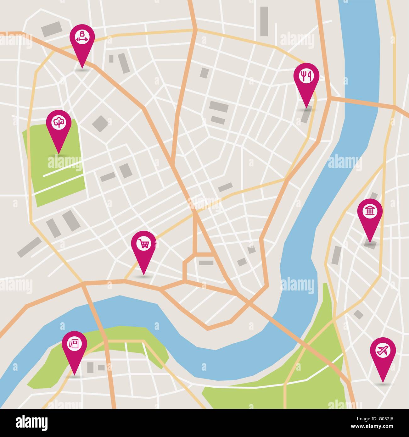 Vector city map Stock Vector Image & Art - Alamy