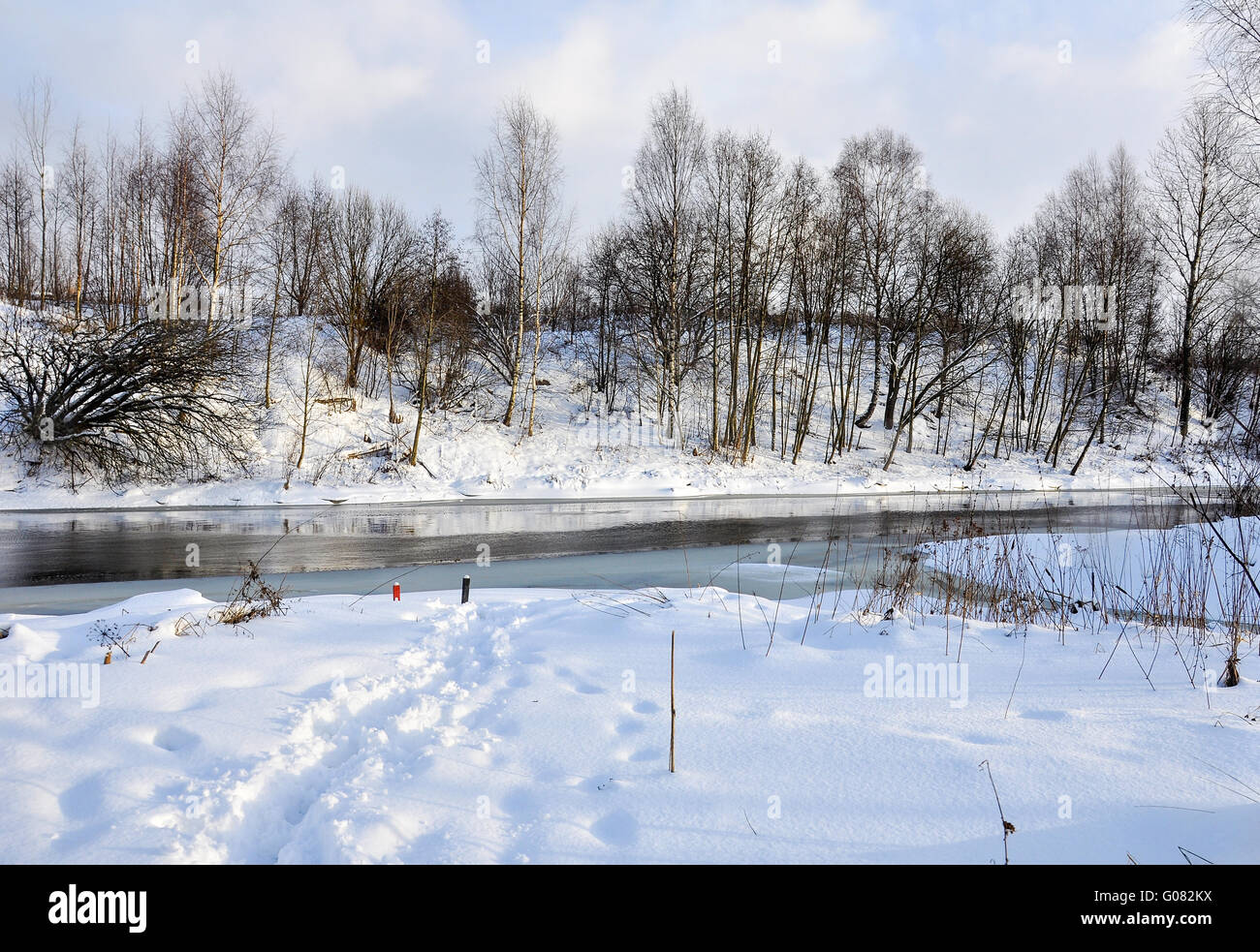 Slavyanka River in Saint-Petersburg in winter Stock Photo - Alamy