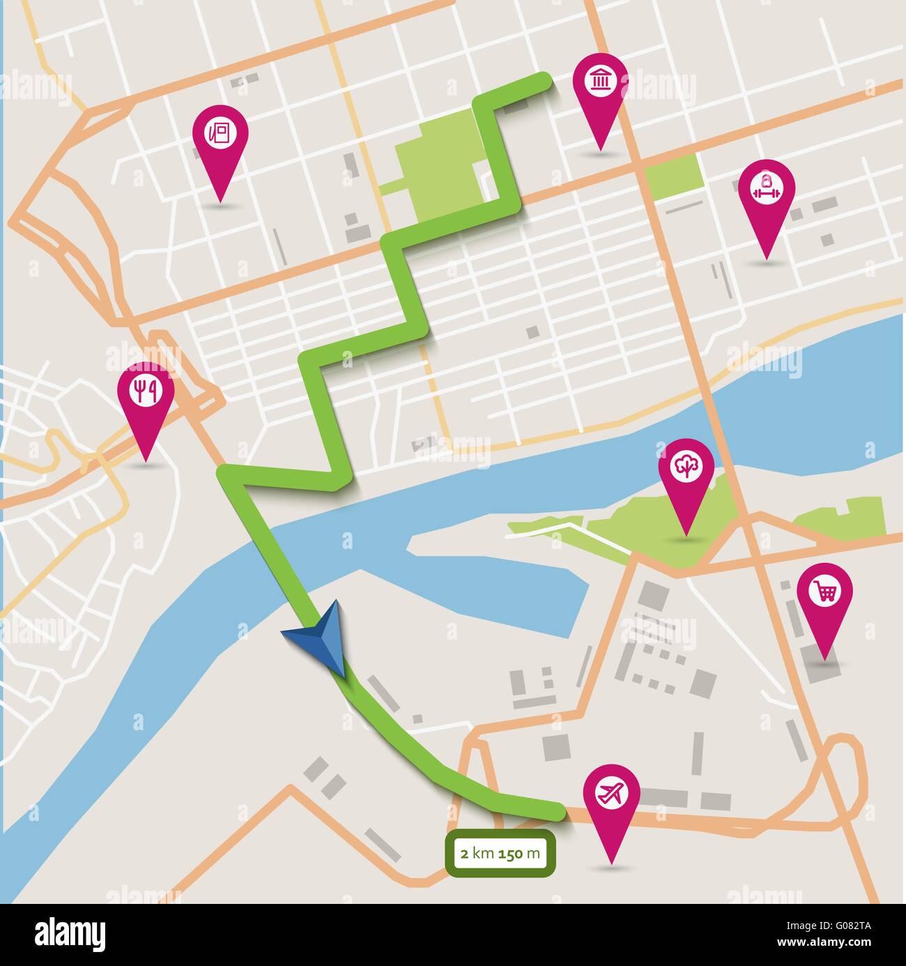 Vector city map navigation Stock Vector Image & Art - Alamy