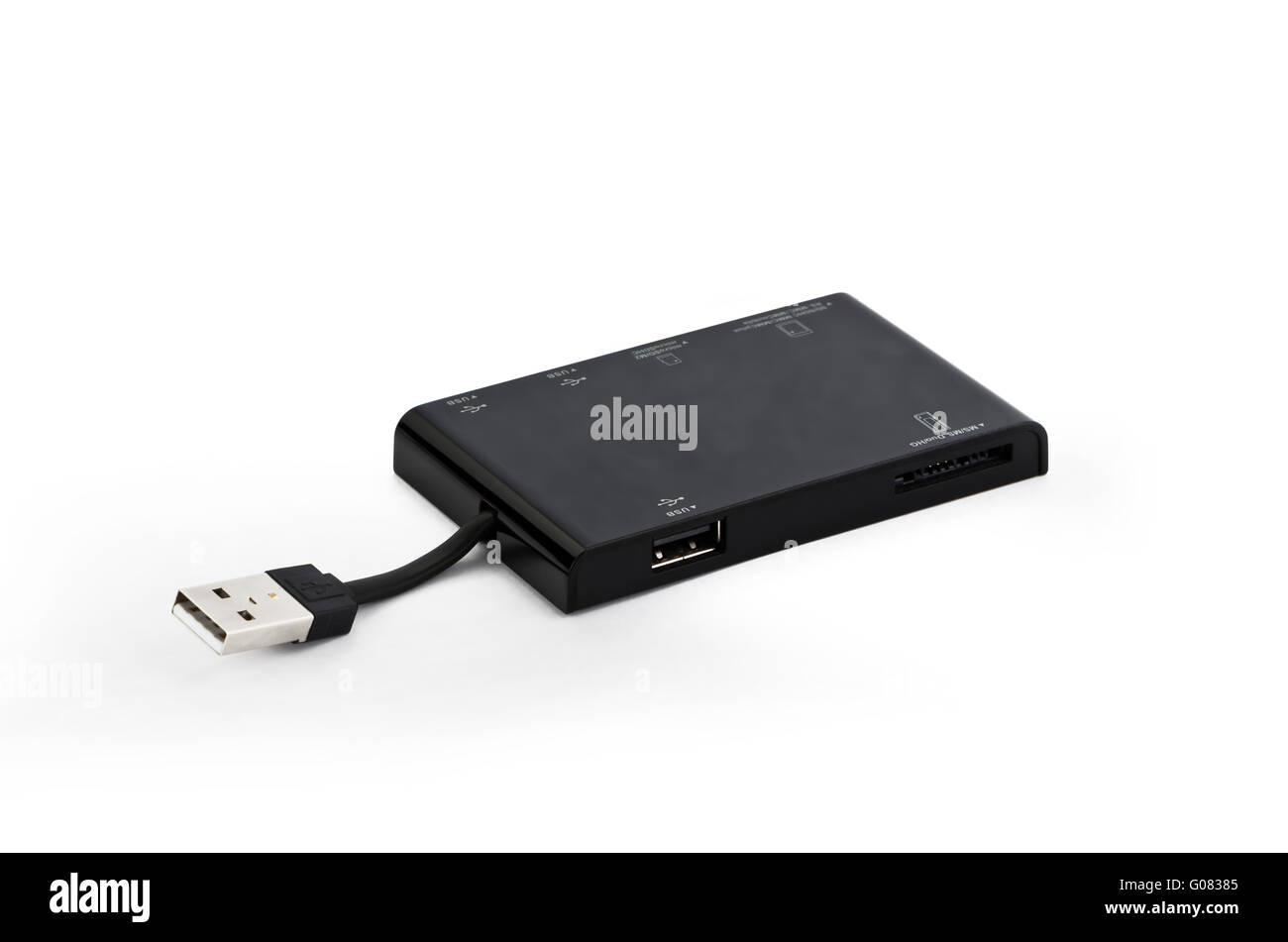 Black card reader with multiple connectors Stock Photo - Alamy