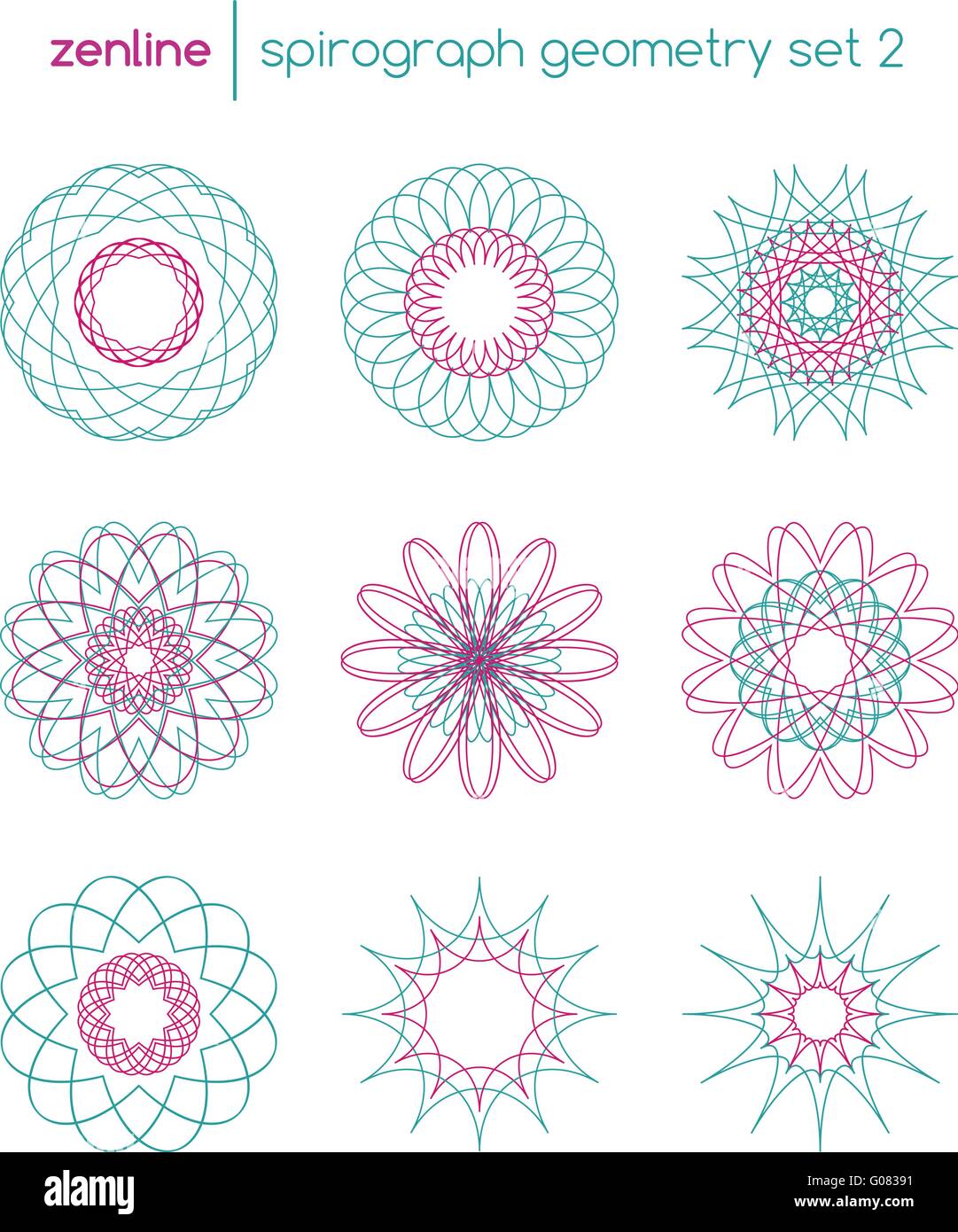 Vector spirograph symbols Stock Vector Image & Art - Alamy