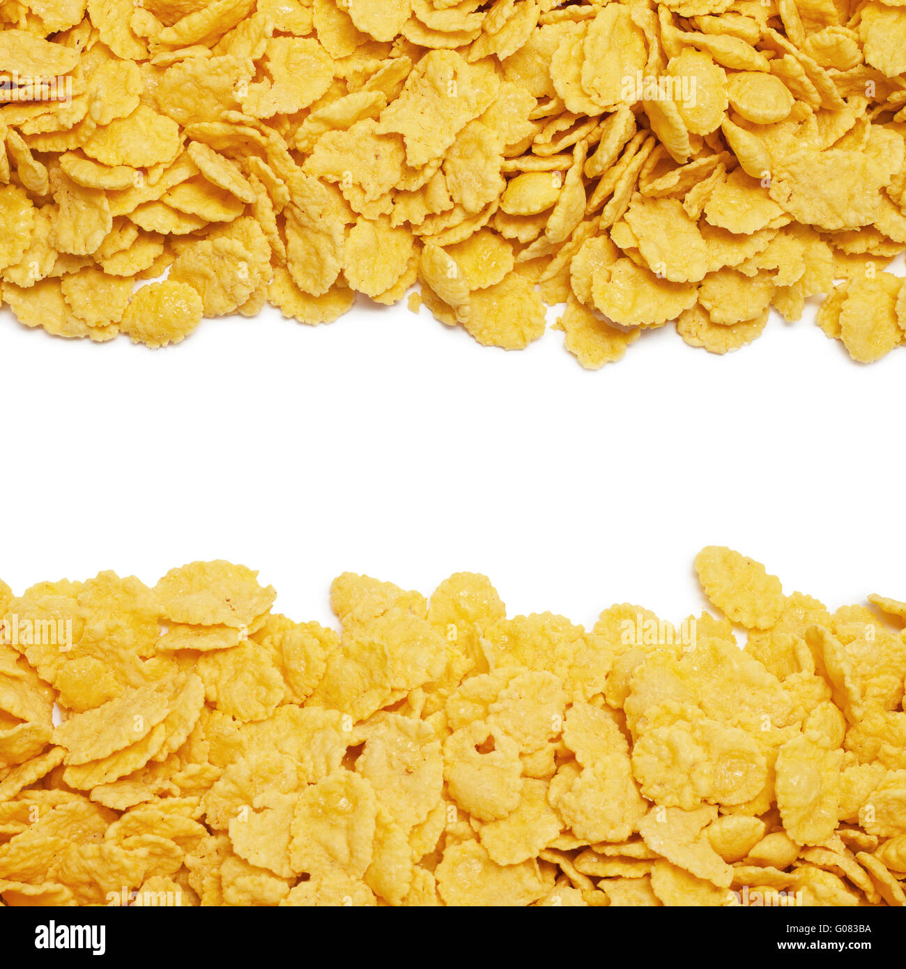 cornflakes background with copy space in the centr Stock Photo - Alamy