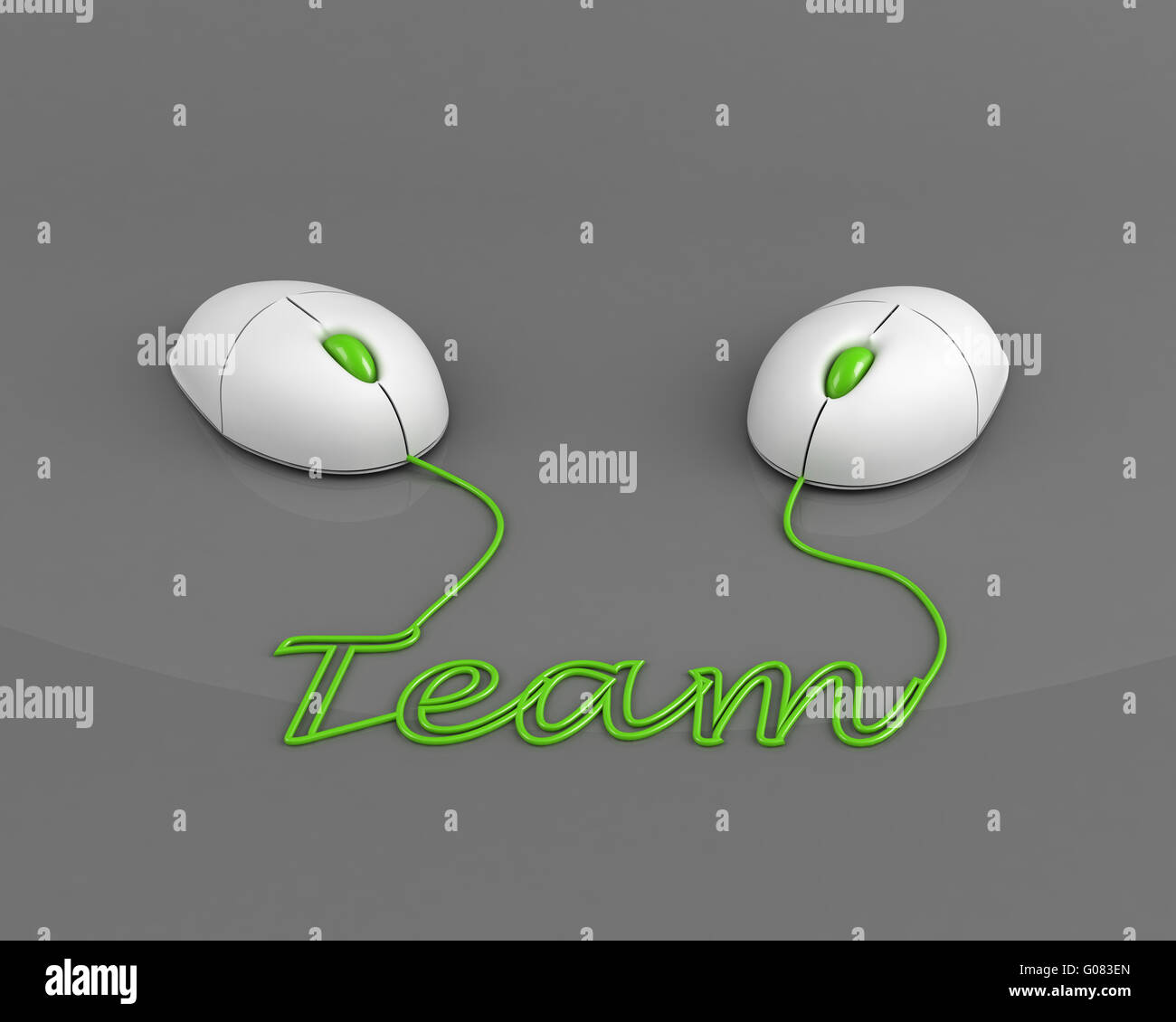in the office teamwork concept over grey backgroun Stock Photo - Alamy