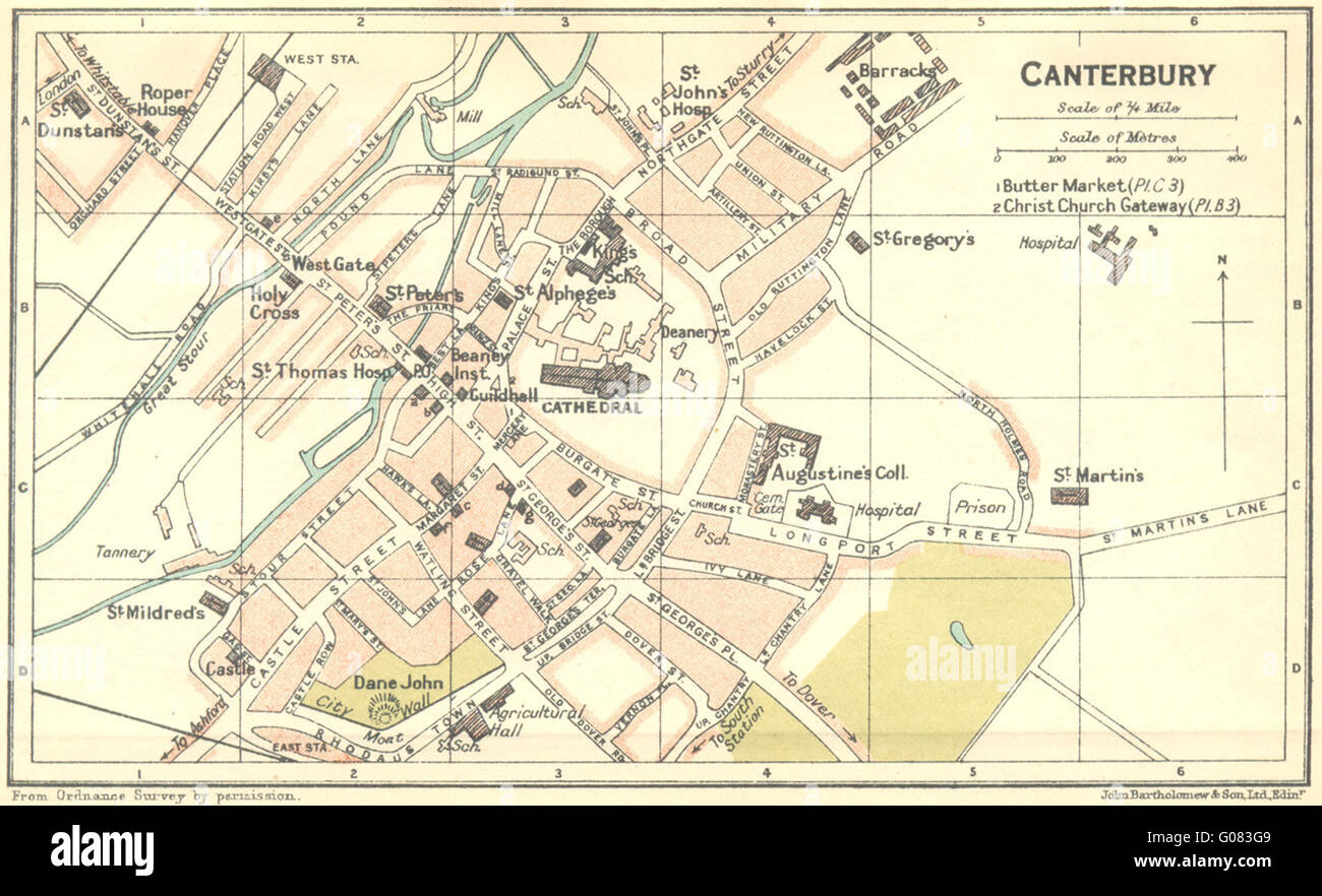 Map canterbury kent hi-res stock photography and images - Alamy