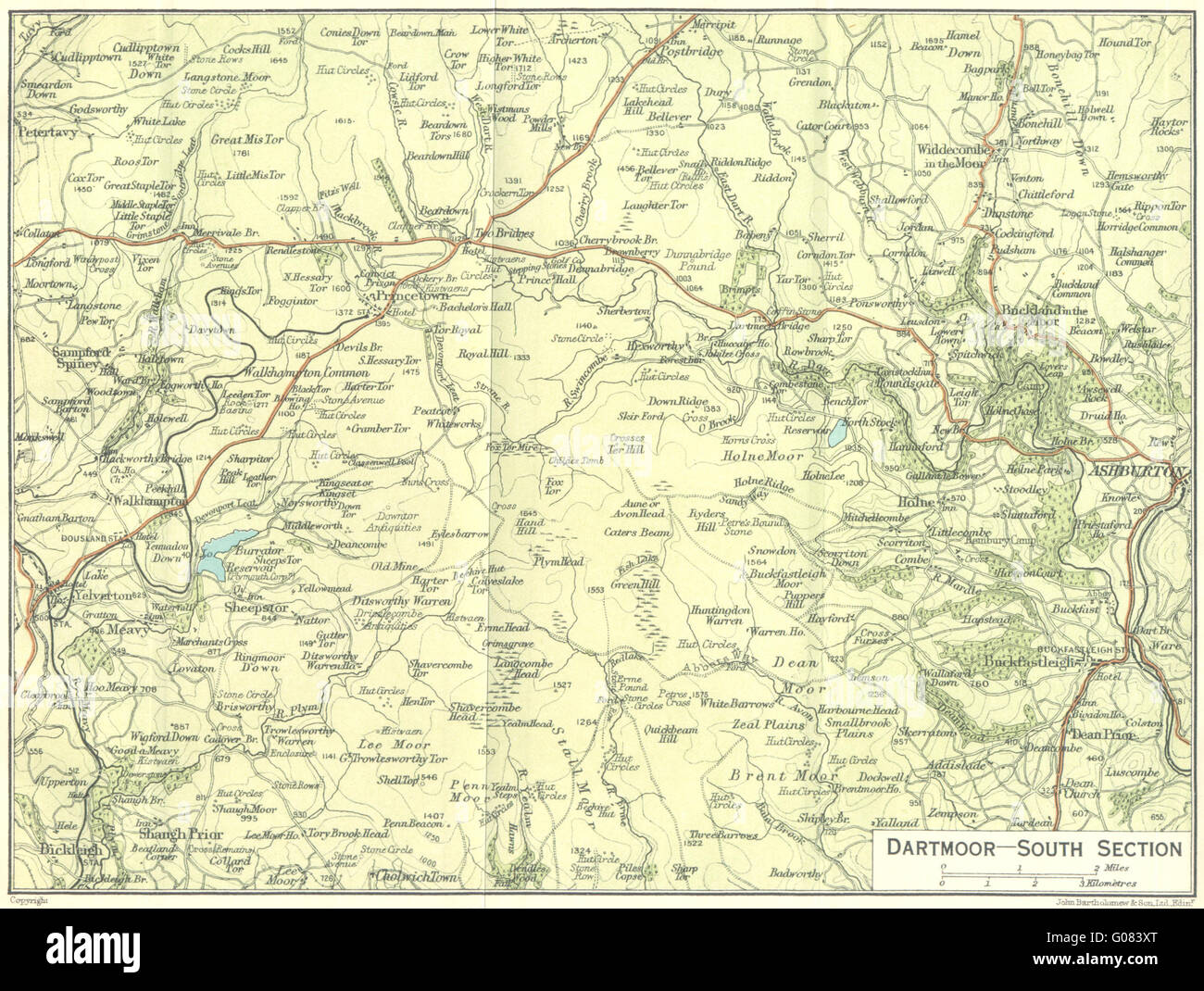 Map of dartmoor hi-res stock photography and images - Alamy