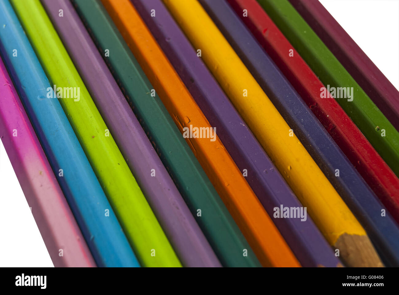 Used grunge color pencils closeup as background Stock Photo - Alamy