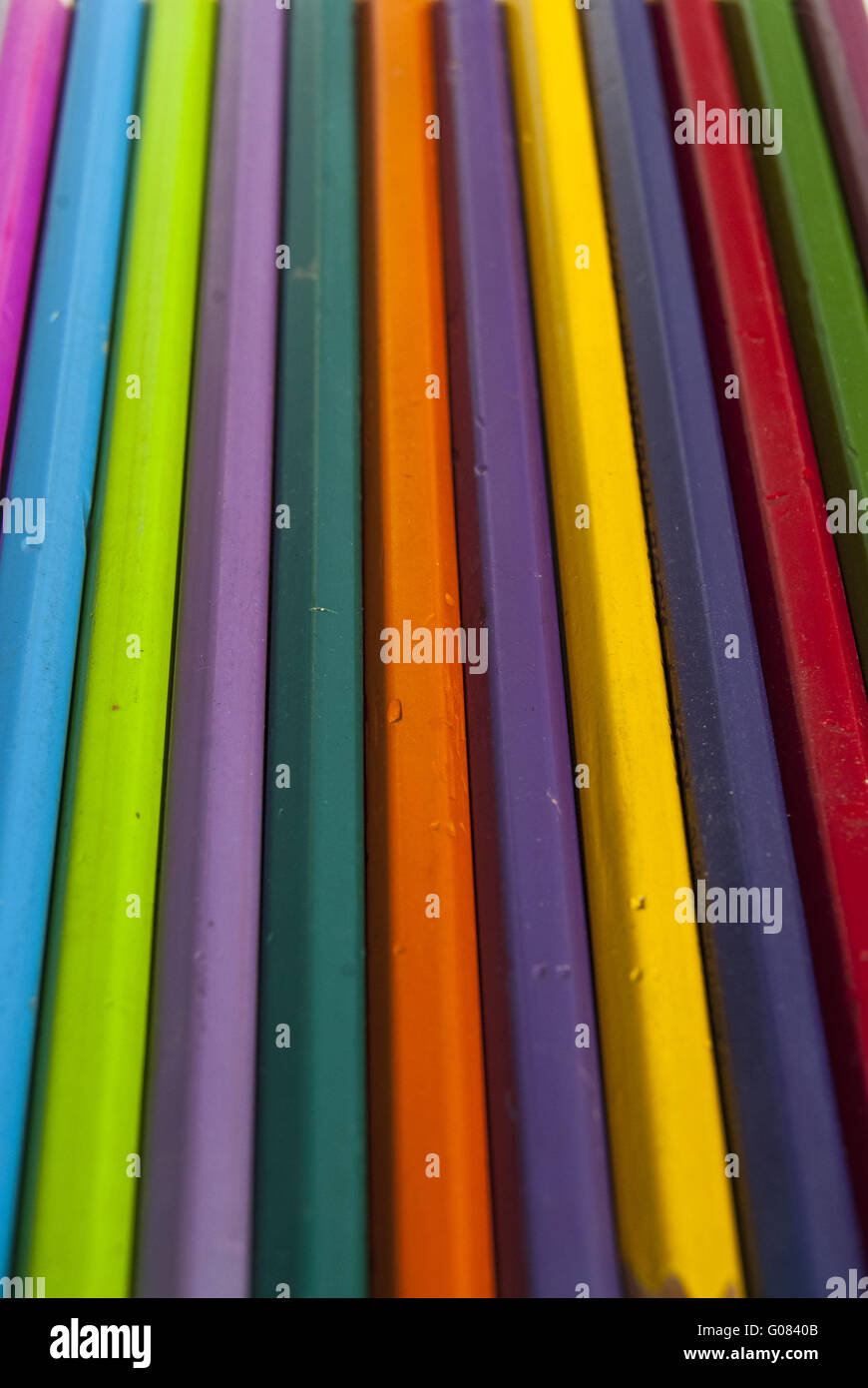 Used grunge color pencils closeup as background Stock Photo - Alamy