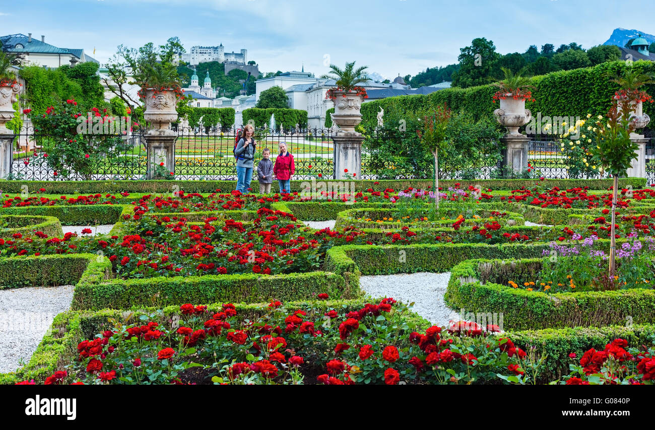 Family in the summer garden (Salzburg, Austria Stock Photo - Alamy