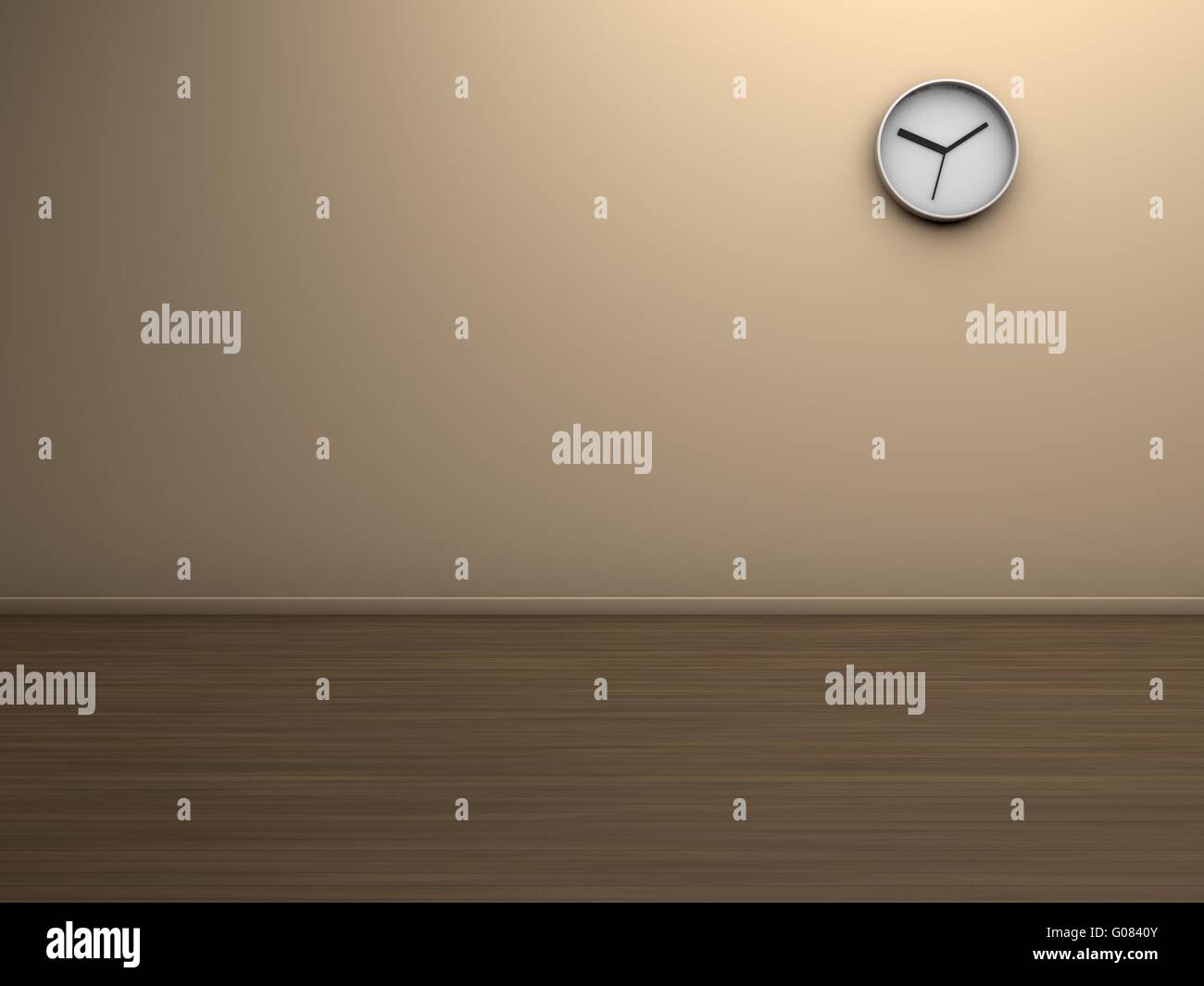 empty room with a clock Stock Photo - Alamy