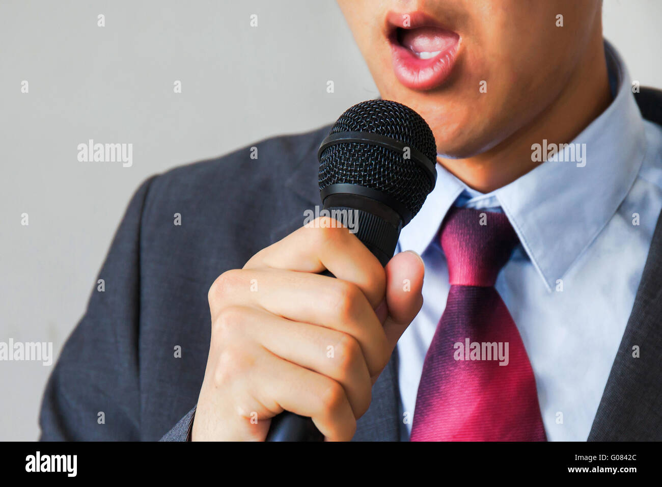 Frightened man on stage hi-res stock photography and images - Alamy