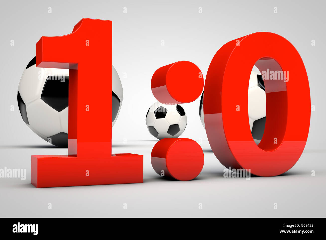 Game result - 1:0 Stock Photo - Alamy