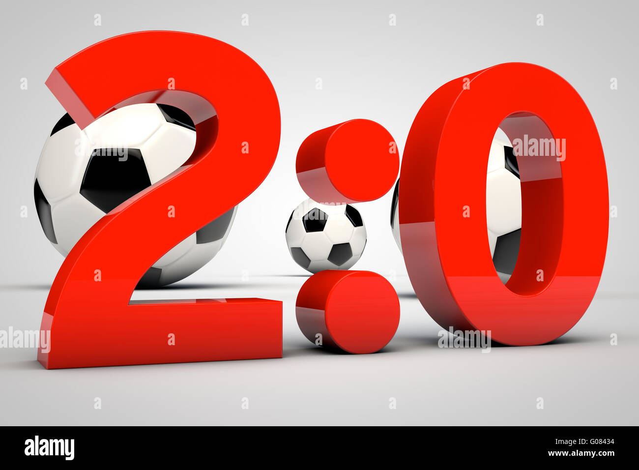 Game result - 2:0 Stock Photo - Alamy