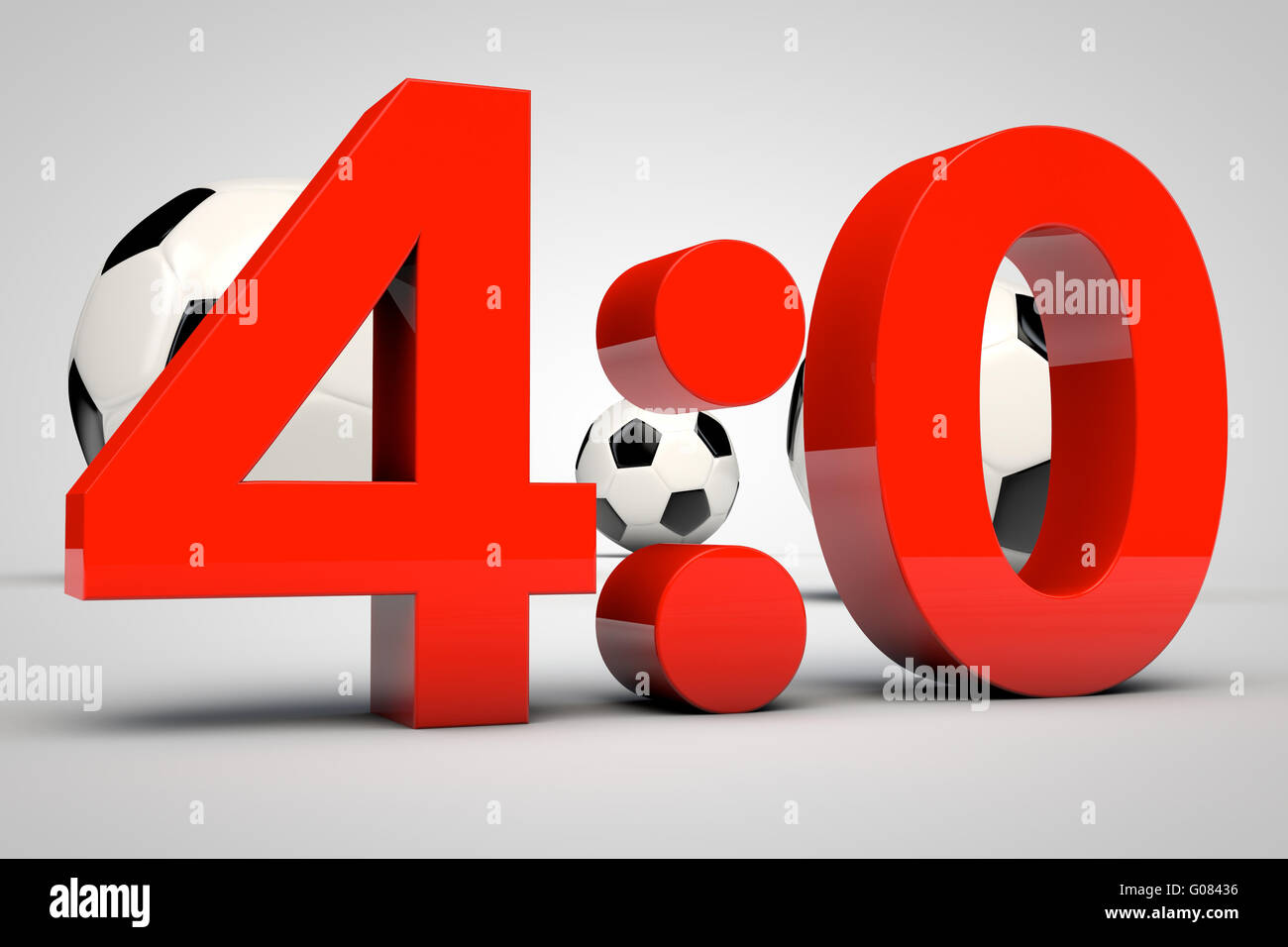Game result - 4:0 Stock Photo - Alamy