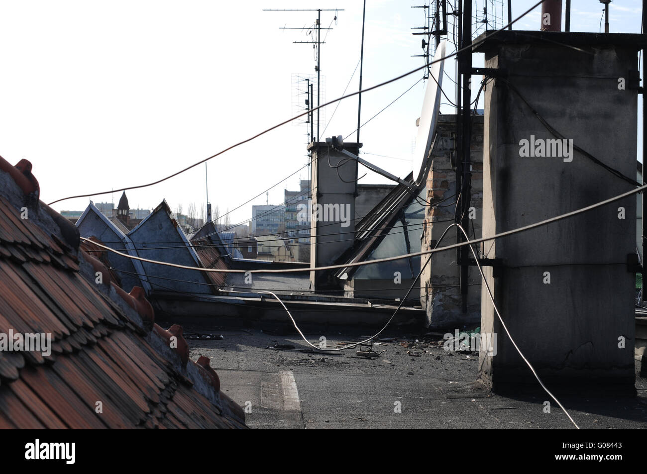 Old deteriorated roof hi-res stock photography and images - Alamy