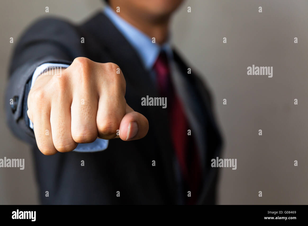 Businessman hand clenched fist hi-res stock photography and images - Alamy