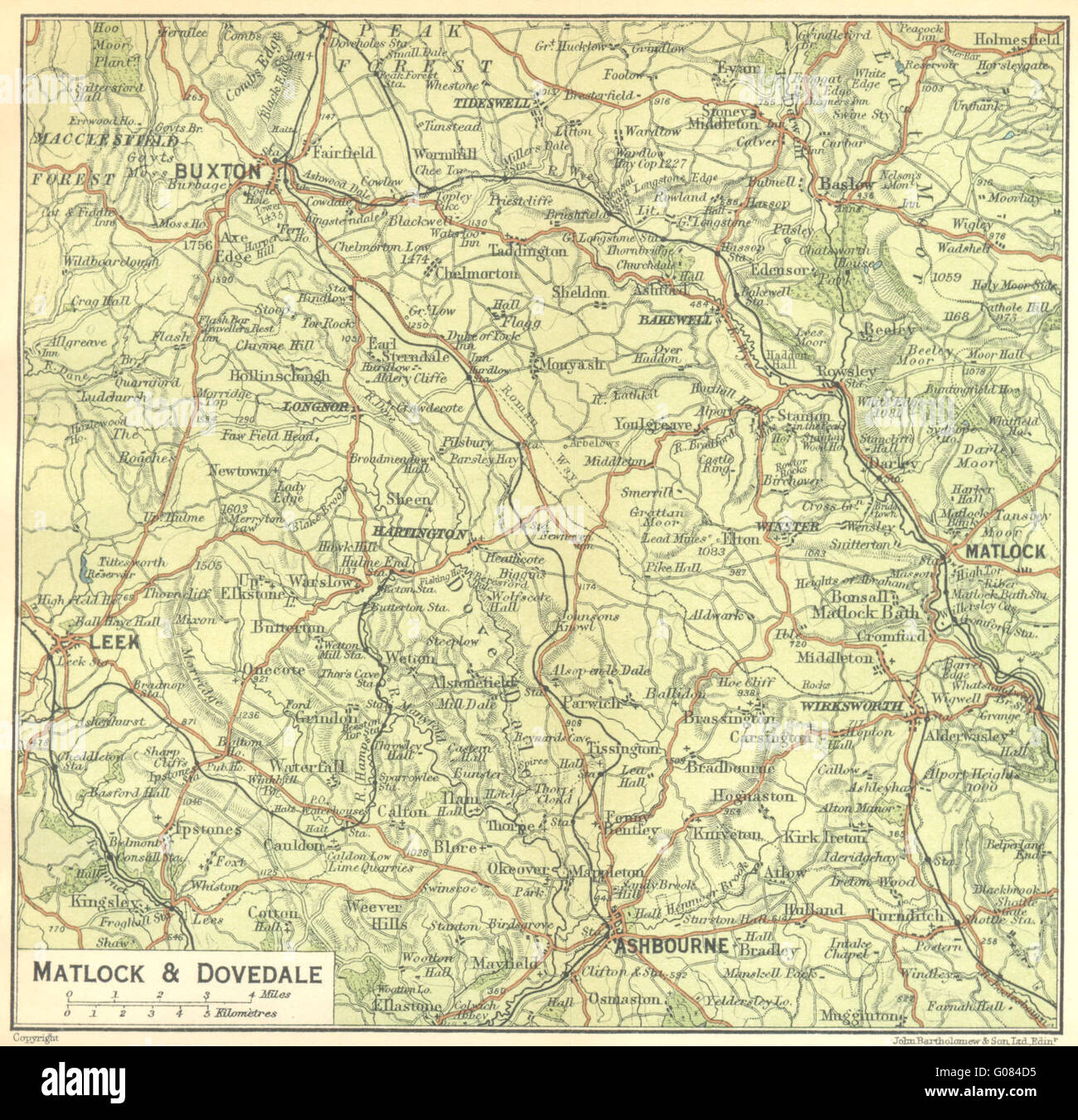 Map of matlock hi-res stock photography and images - Alamy