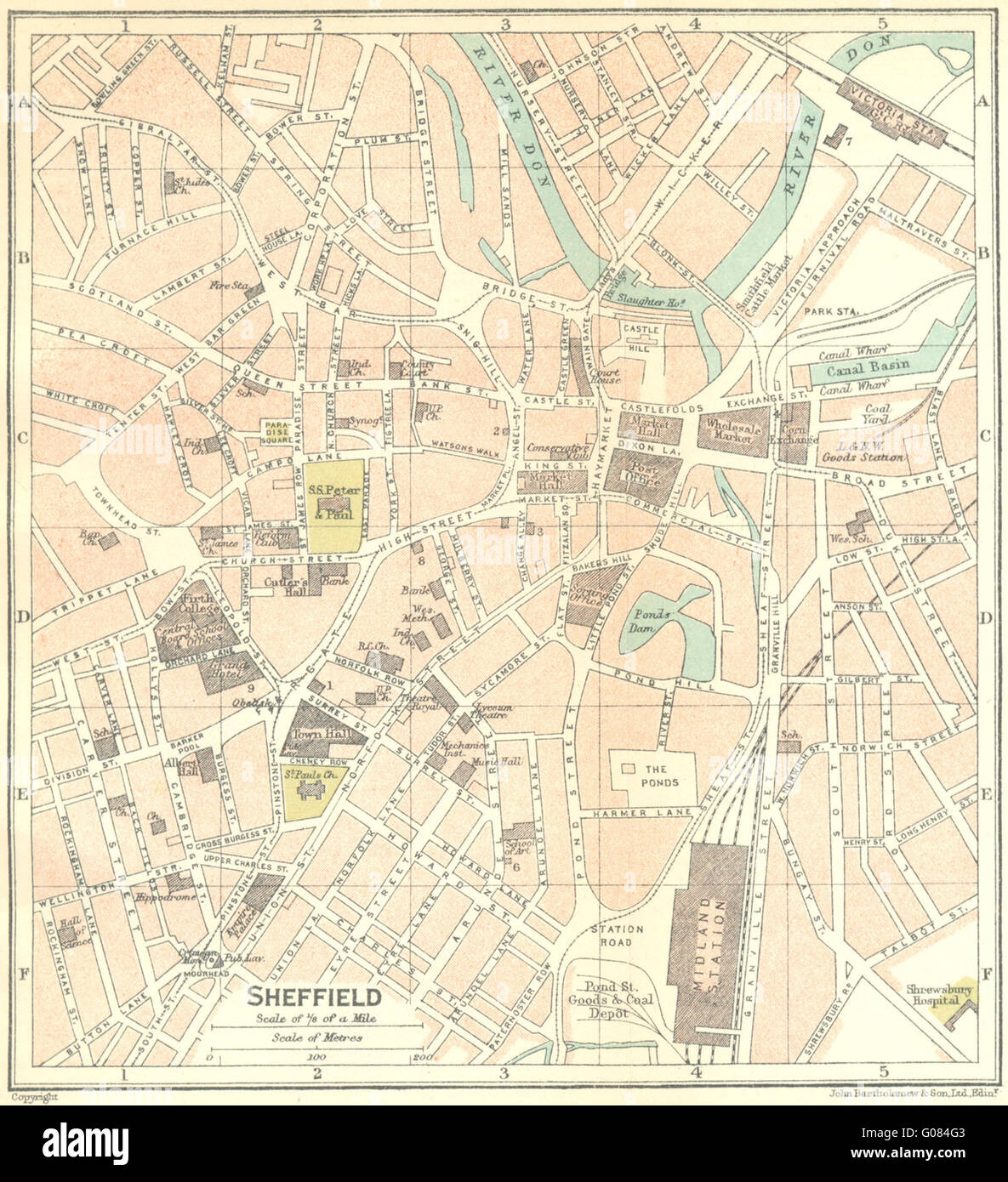 Sheffield map hi-res stock photography and images - Alamy