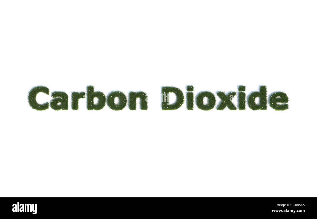 Carbon Dioxide: Series Fonts out of realistic grass Language E Stock ...
