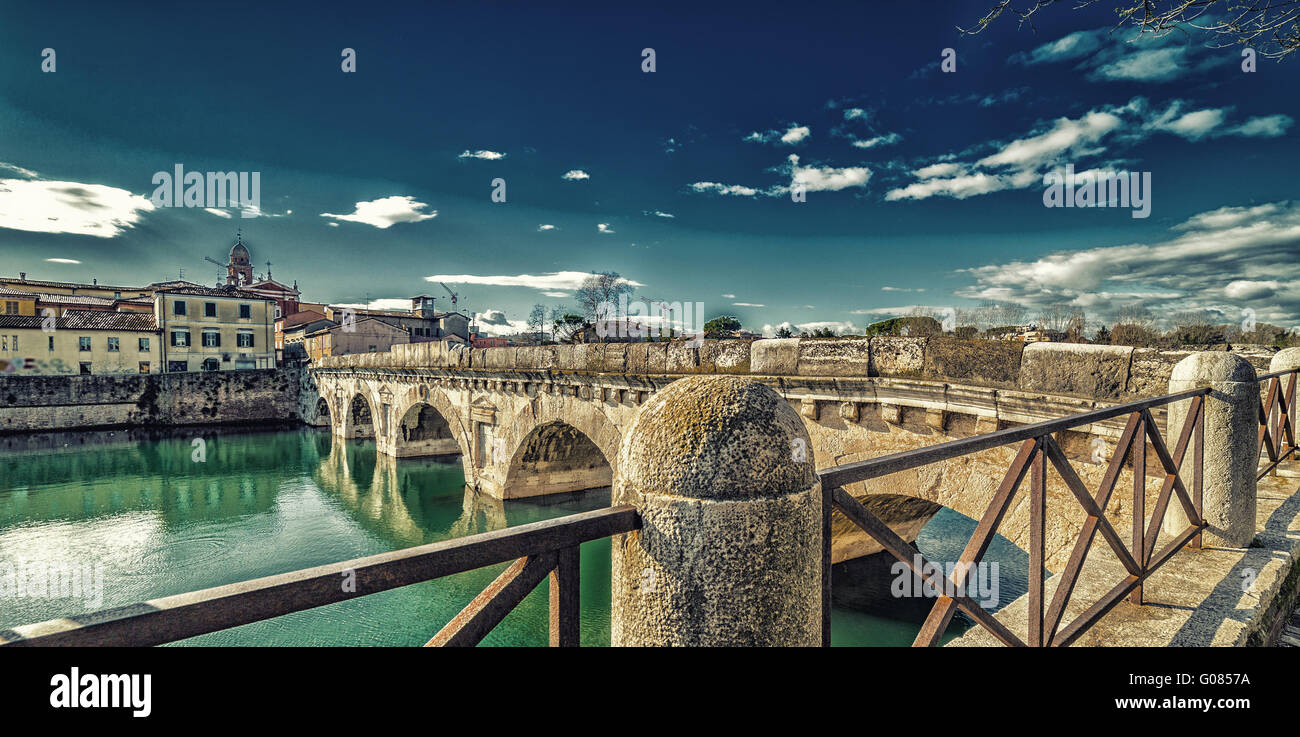 Tiberius Bridge in Rimini, one of the most solid architectural ...